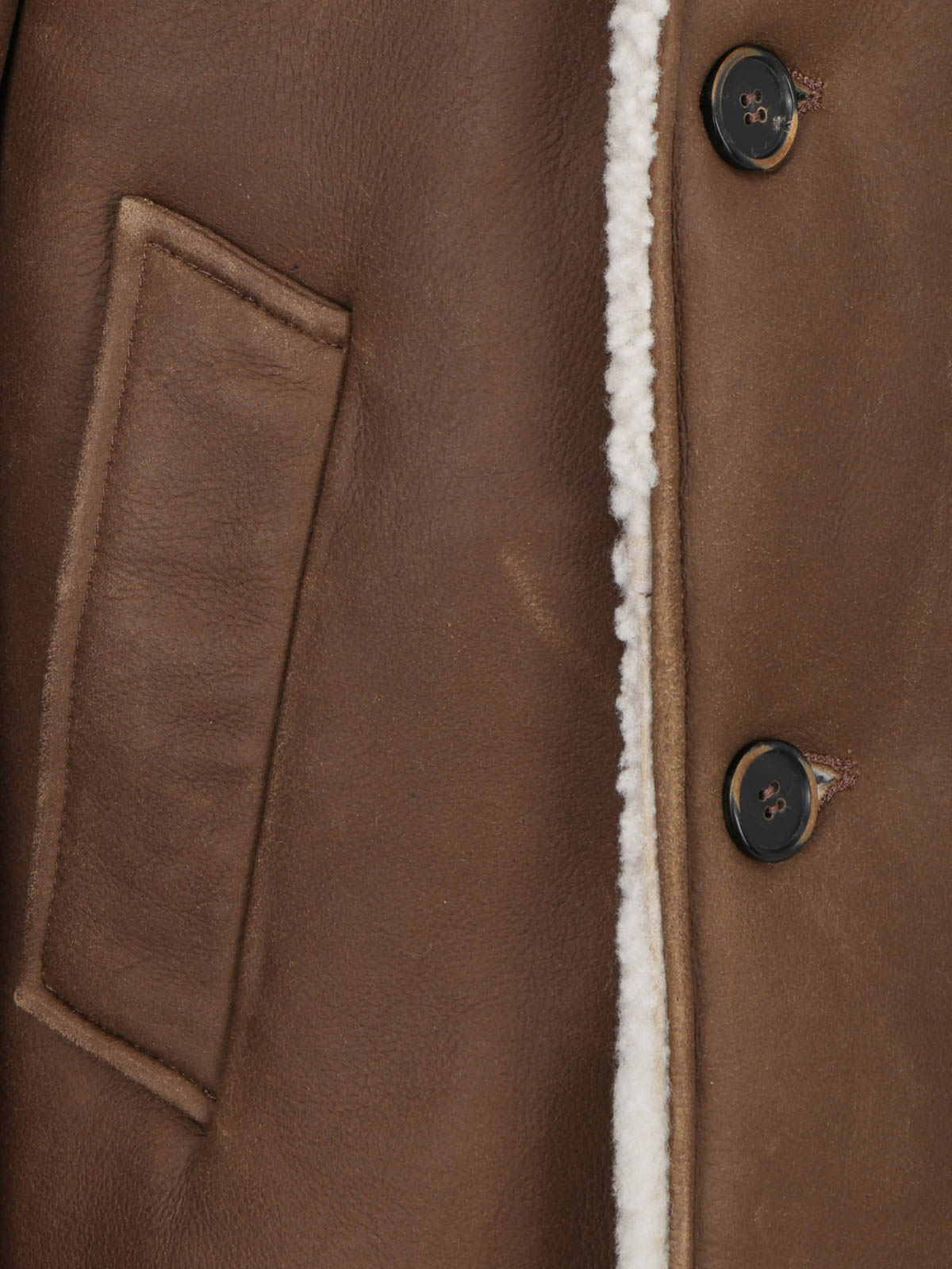 Valstar Double-breasted shearling coat - Brown | 407AF173V0038