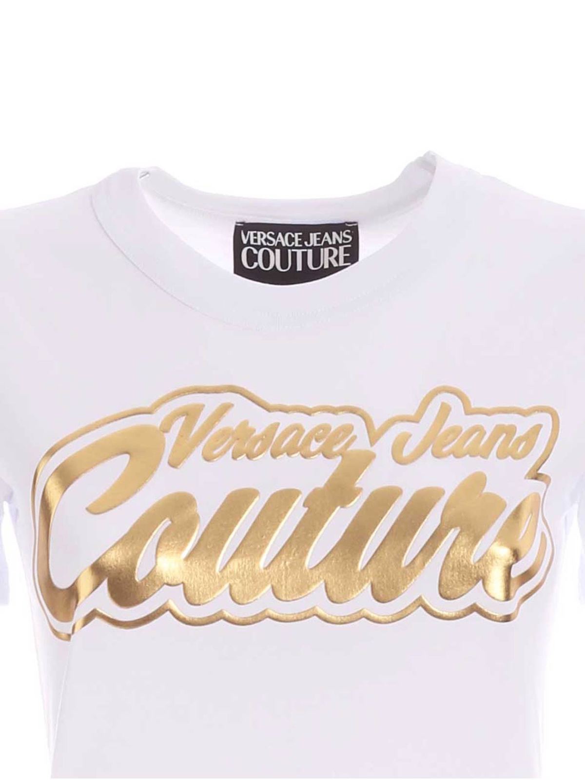 Versace Jeans Couture Logo patch T-shirt in white | B2HZB7TK30319K41