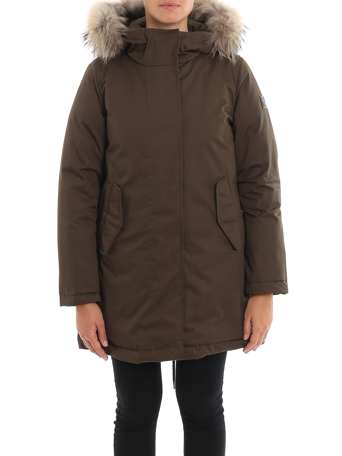 Woolrich Tiffany fur trimmed army green padded coat | WWCPS2845UT19746992