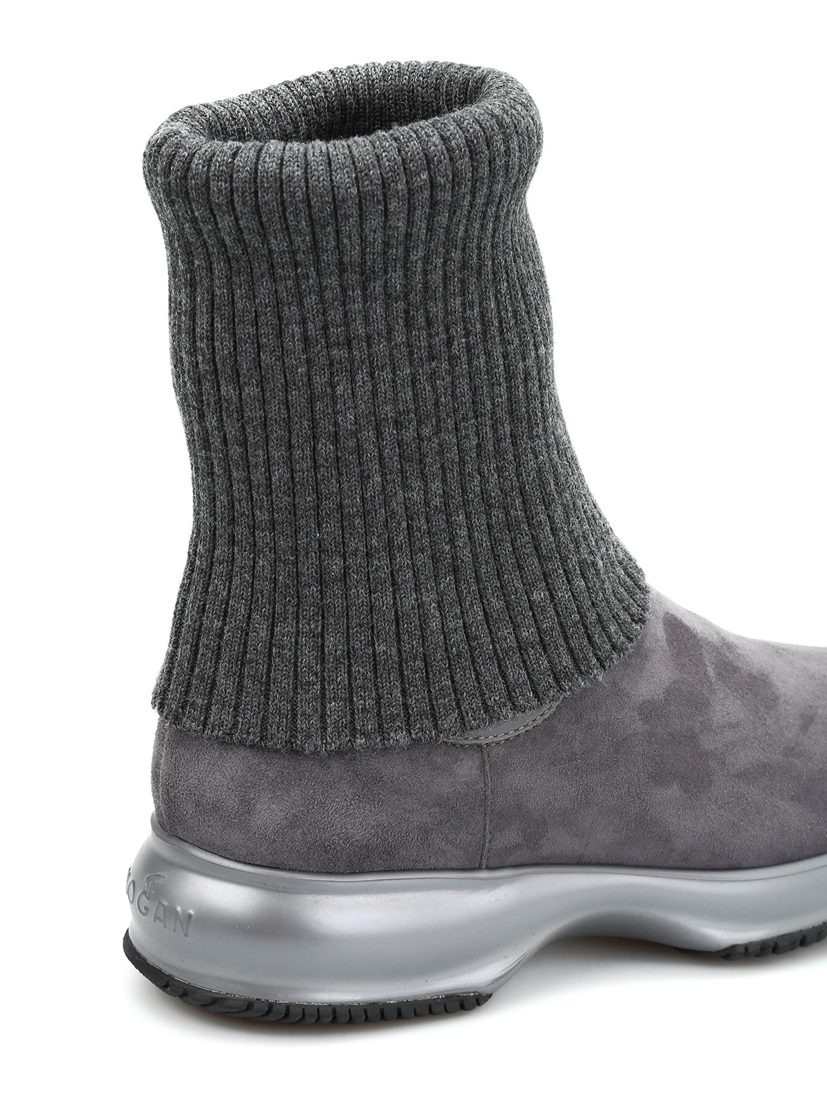 Hogan Interactive suede ankle boots - Grey | HXW00N09250DYPB800