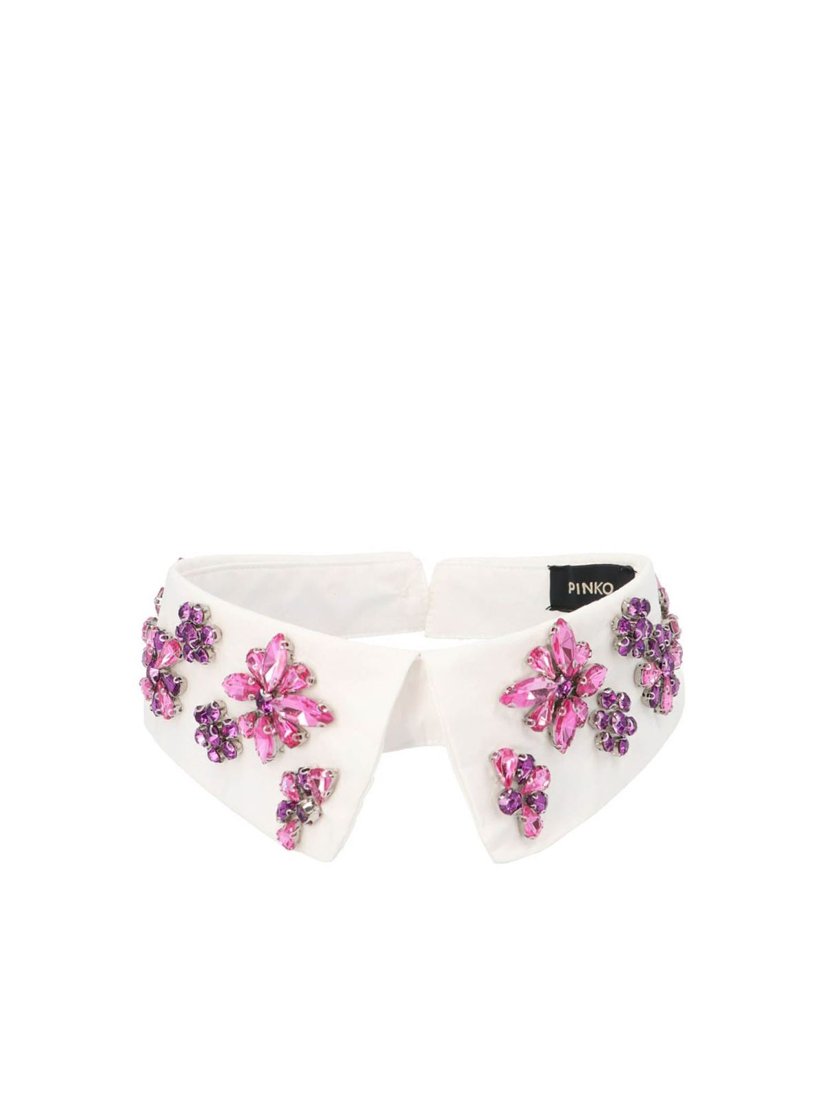 Pinko Jewel collar t-shirt in white - White - Women | 1G164LY4LXLZC