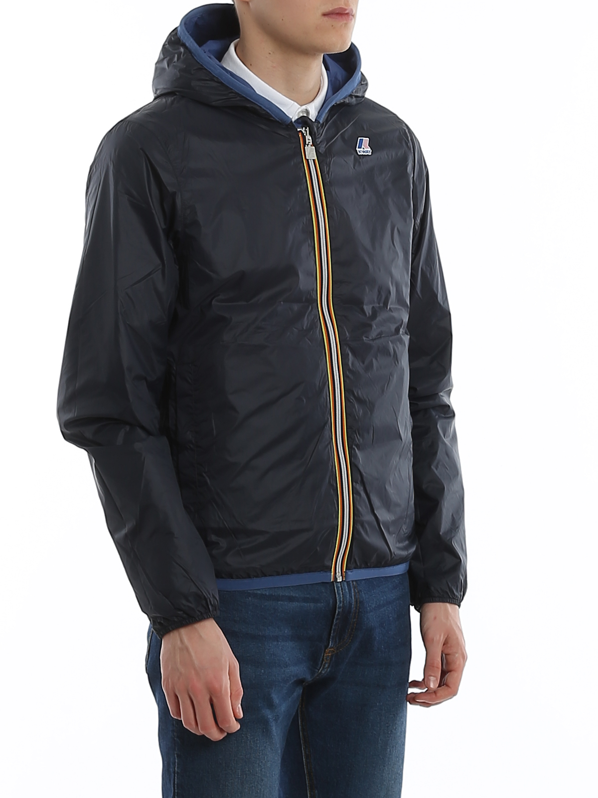K-way Jacques Plus Double hooded windbreaker - Blue | K002XP0A0D