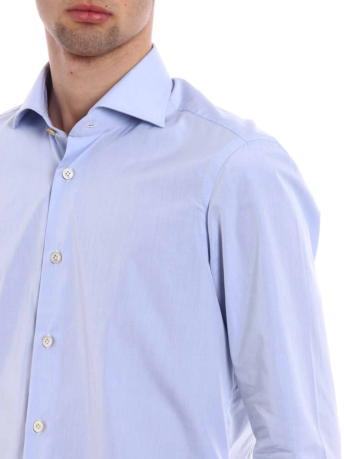 Kiton Classic soft cotton shirt - Light Blue | UCFTH0639103001