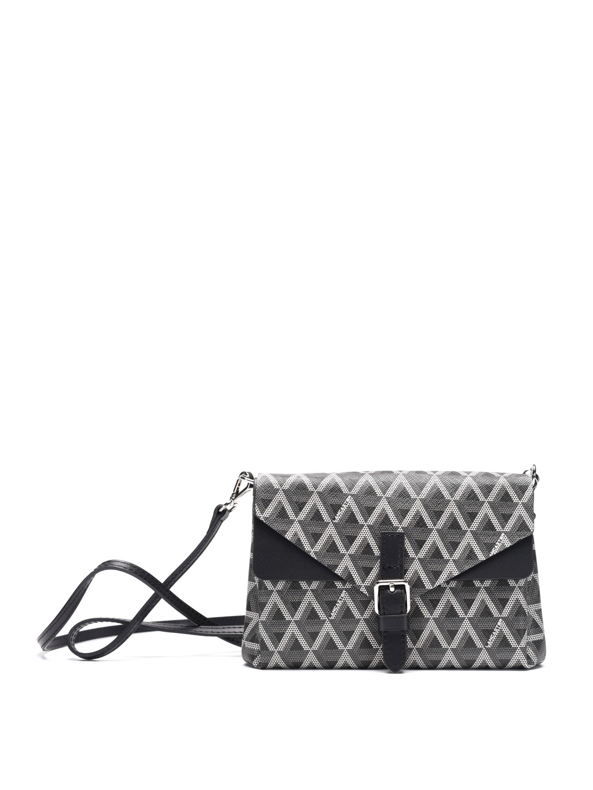 Lancaster Geometric pattern crossbody bag - Black | 51841NOIR
