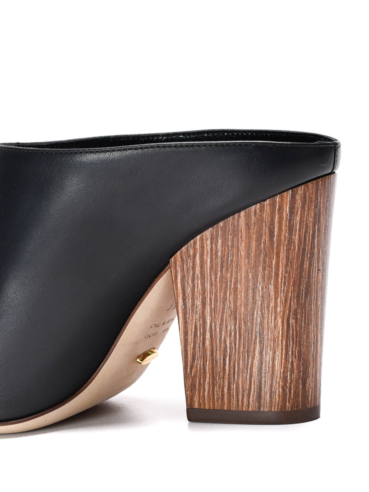Mules shoes Sergio Rossi - Leather mules - A74240MMVG021000 | thebs.com