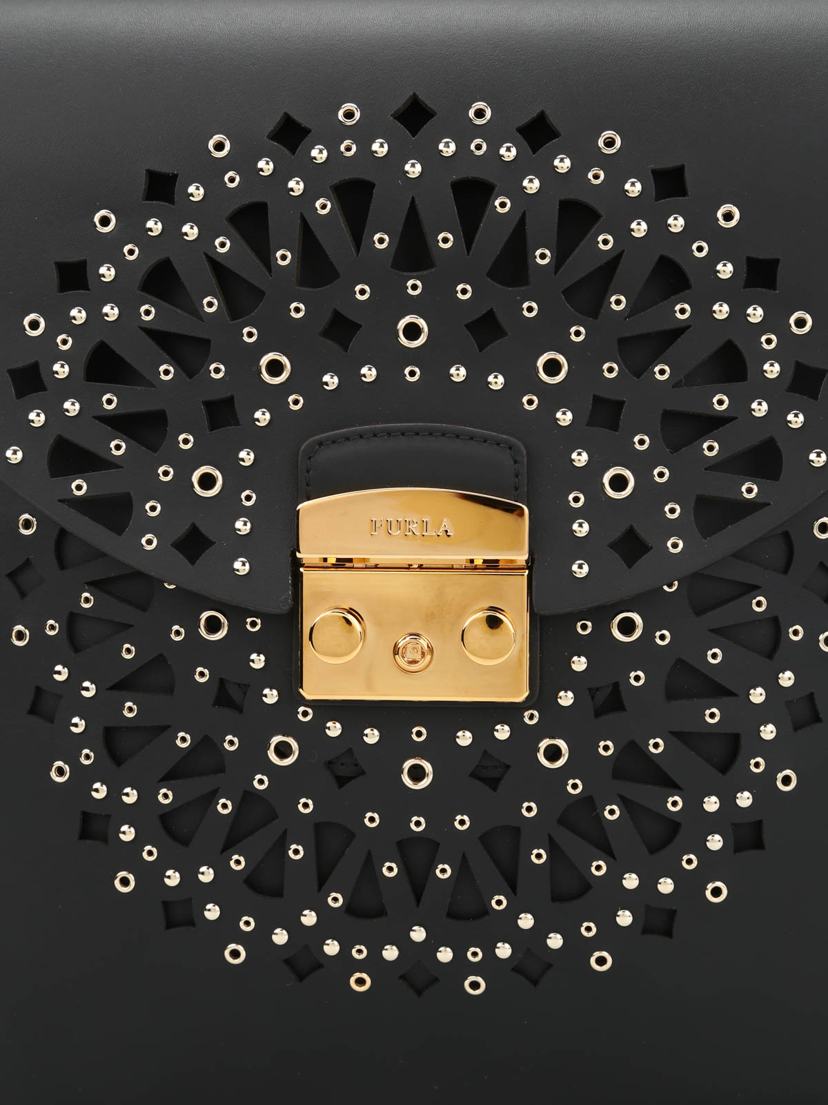 Shoulder bags Furla - Loop studded leather shoulder bag - 842371ONYX