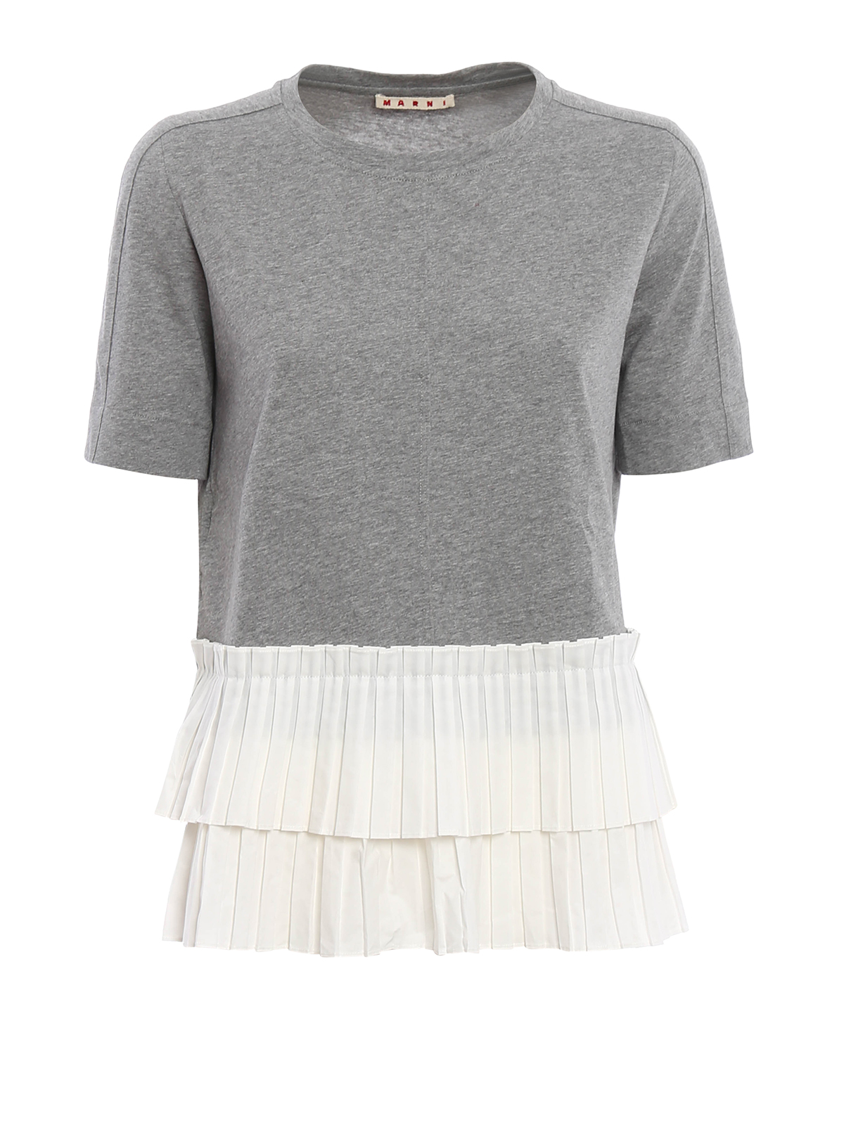 T-shirts Marni - Ruffle cotton T-shirt - THJEV31EQYTCQ81Y3716 | thebs.com