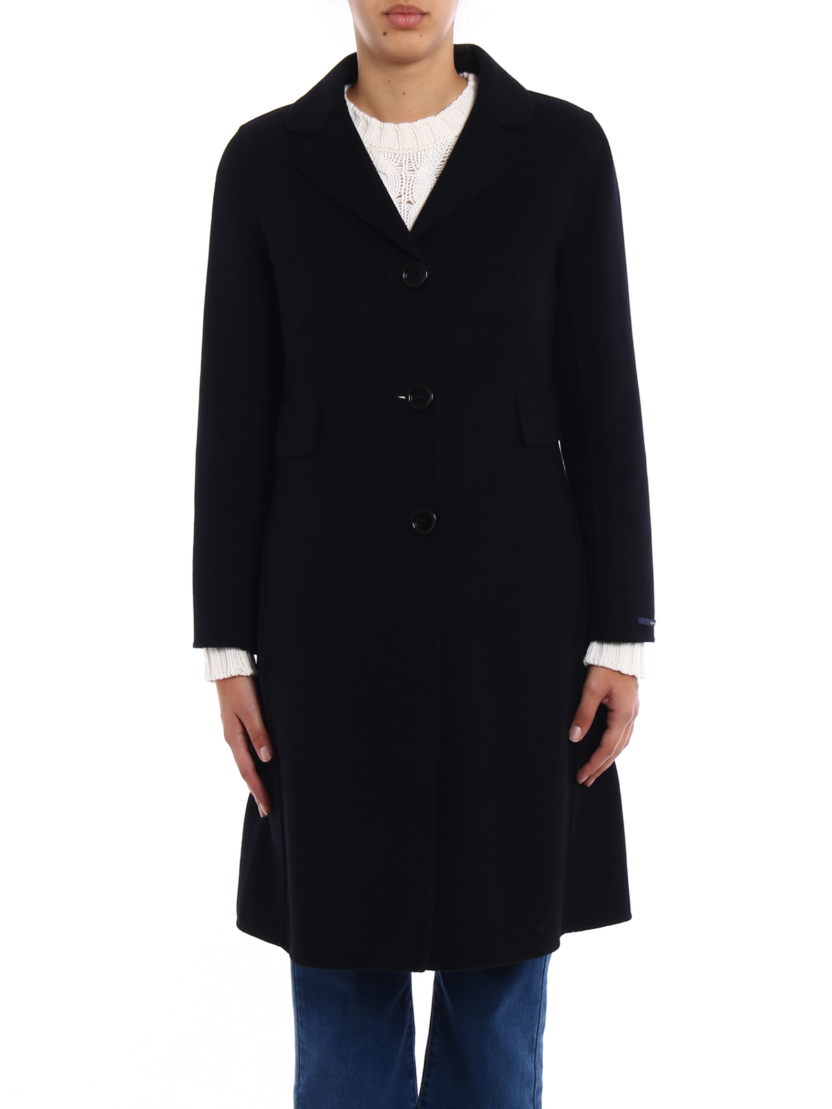 Max Mara Ezio wool and cashmere cloth coat - Black | 9086037900013