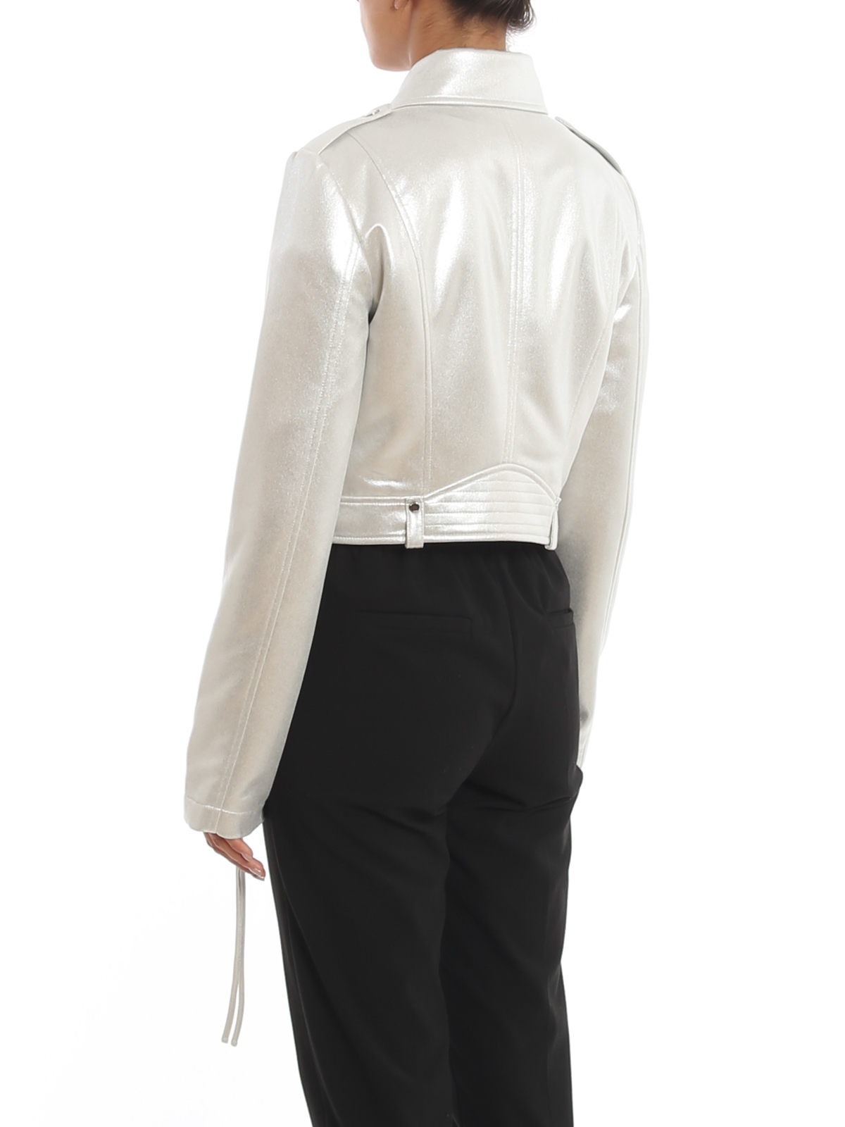 Patrizia Pepe Metal effect faux leather jacket | 8L0364A7Q1FA94