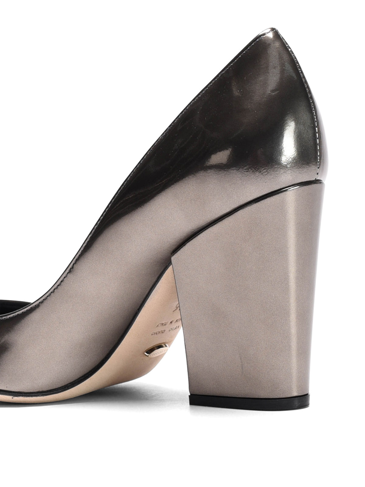Sergio Rossi Mirror leather pumps - Silver - Women | 75250197