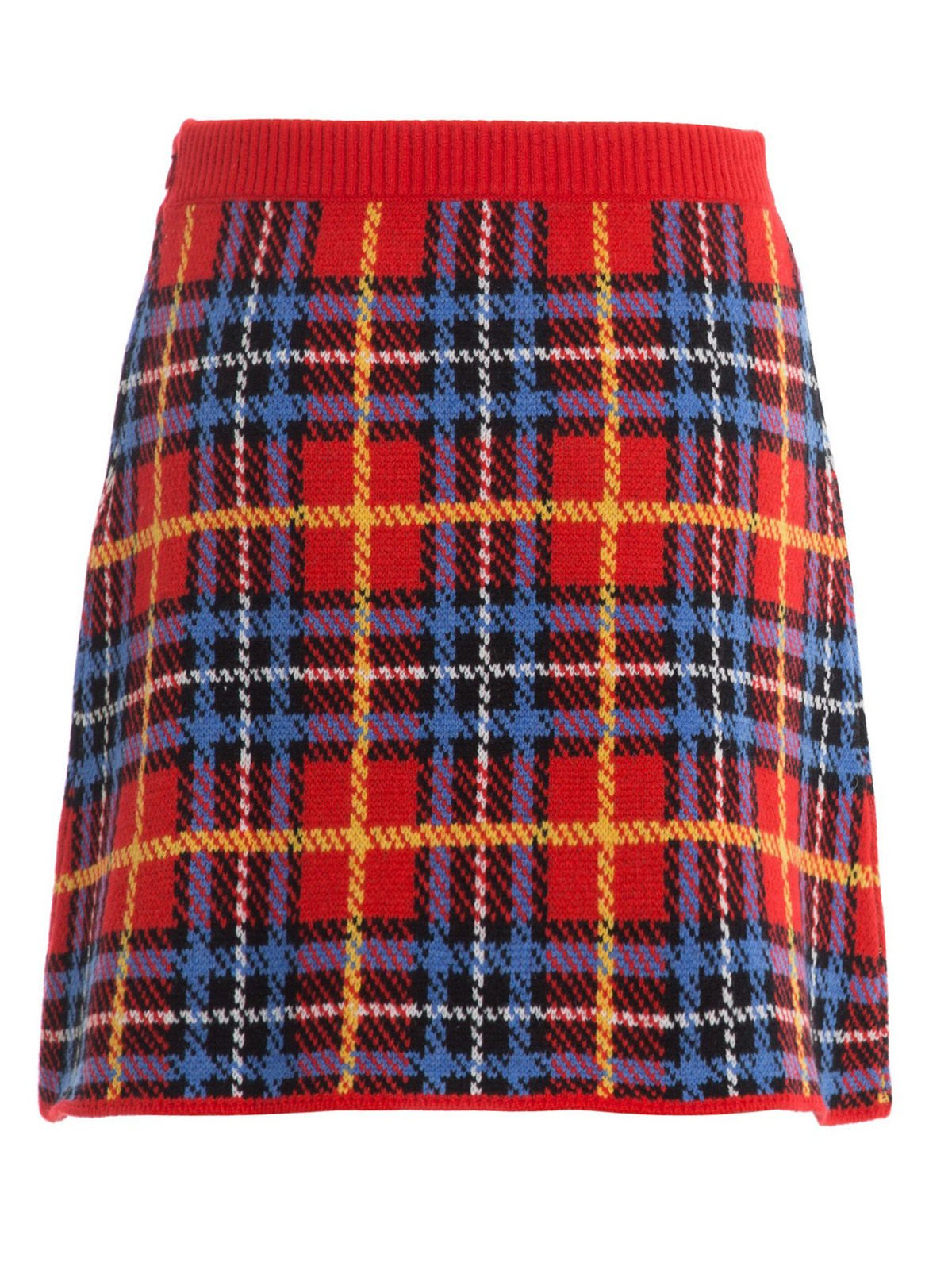 Miu Miu Tartan patterned mini skirt - Red - Women | MMG3241N8RF0011