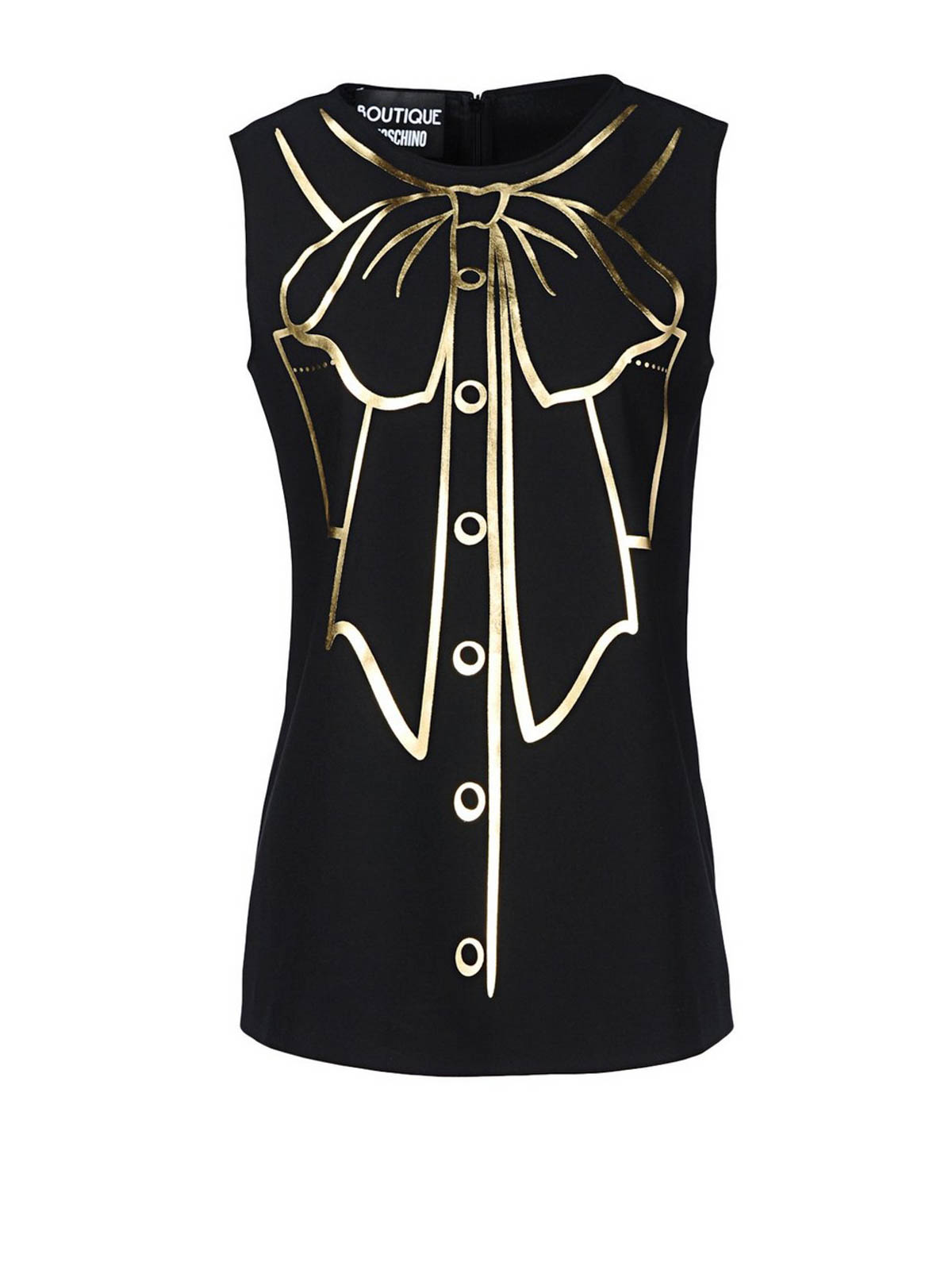 Moschino Boutique Bow print sleeveless top - Black | B02048717 Moschino Boutique Bow print sleeveless top - Black | B02048717