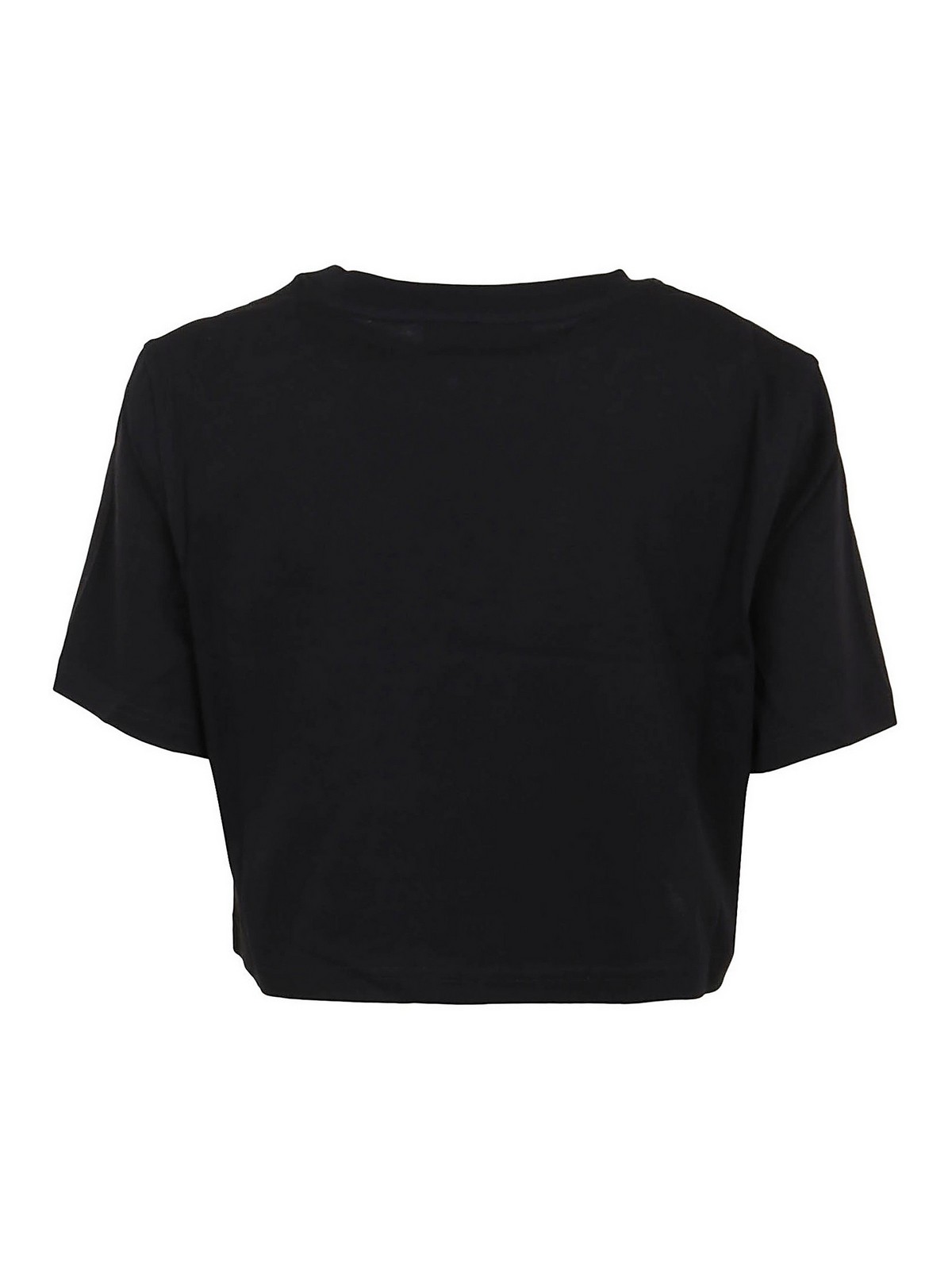 Moschino Geometric Logo cropped T-shirt - Black | 070505401555