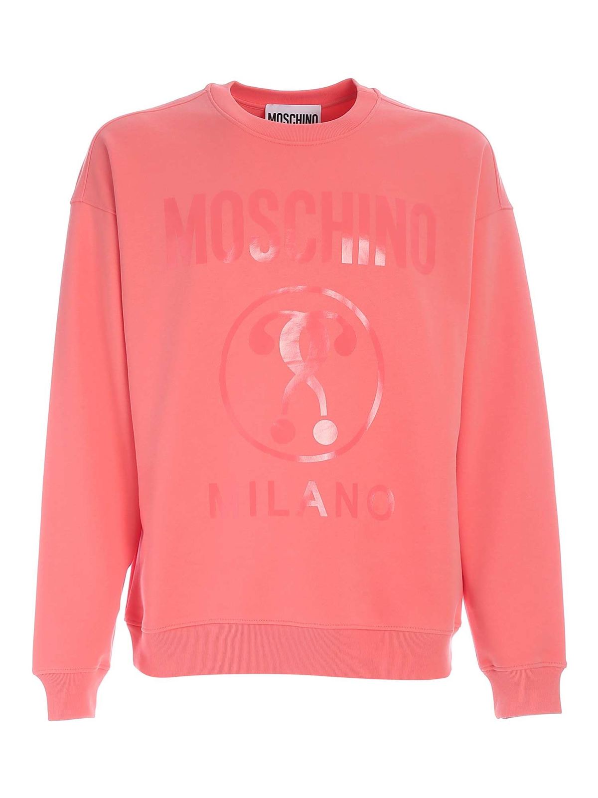 Moschino Double Question Mark sweatshirt in pink | 170420270245