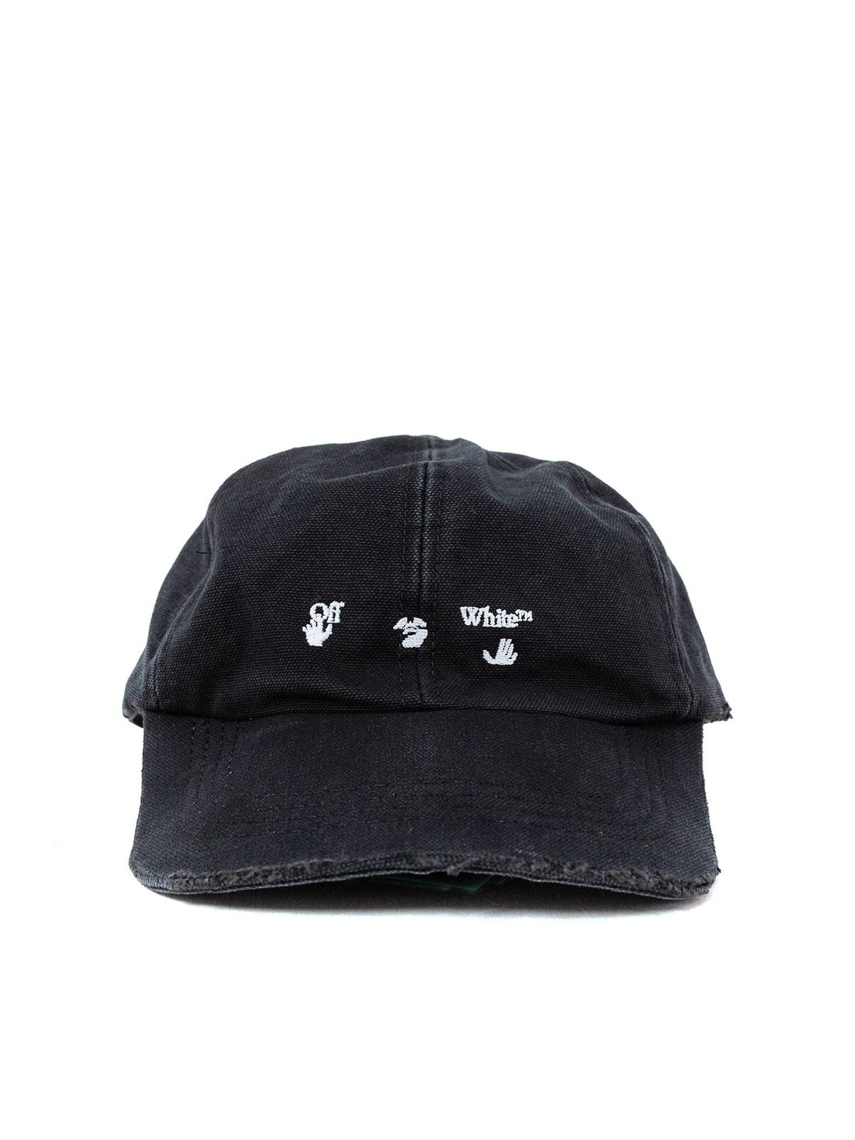 Off-White Contrasting logo hat in black | OMLB022F20FAB0011001