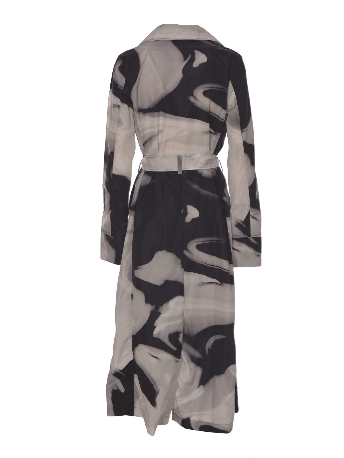 Trench coats Off-White - Liquid Melt trench coat black and gray ...