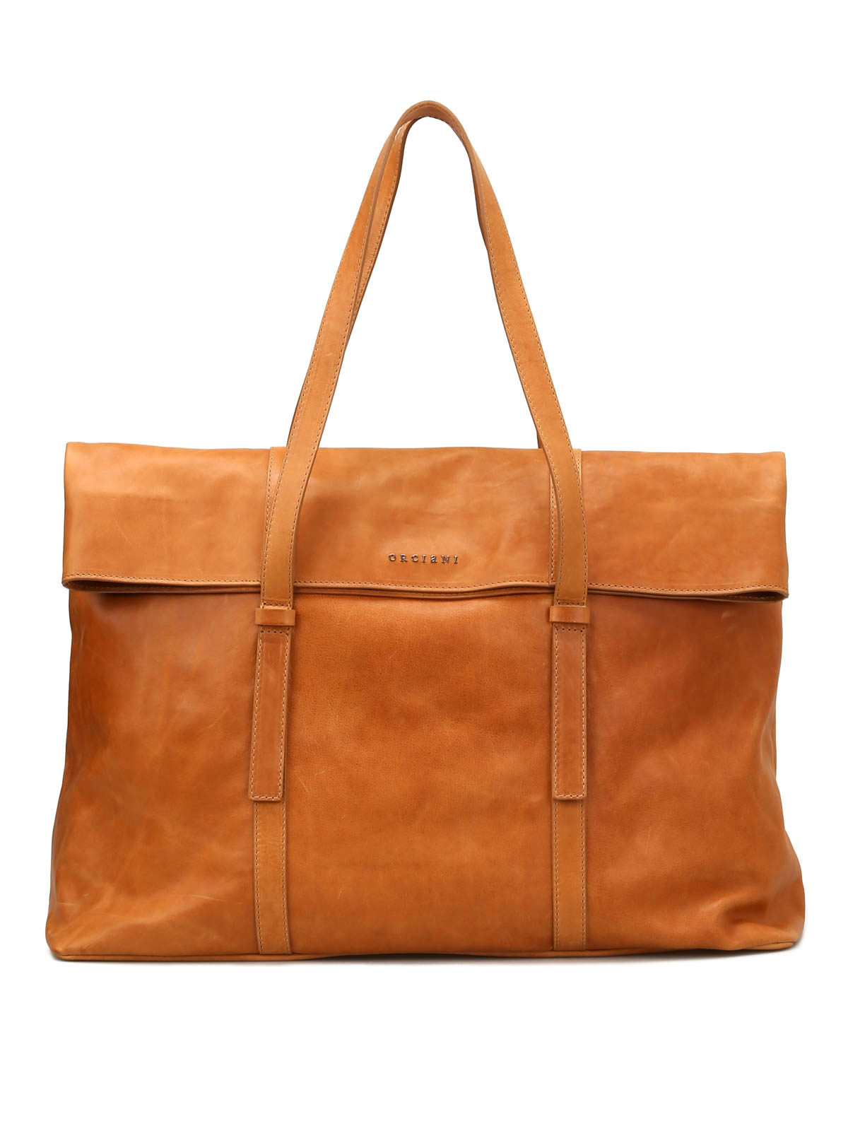 Orciani Leather tote bag - Light Brown - Women | B01972