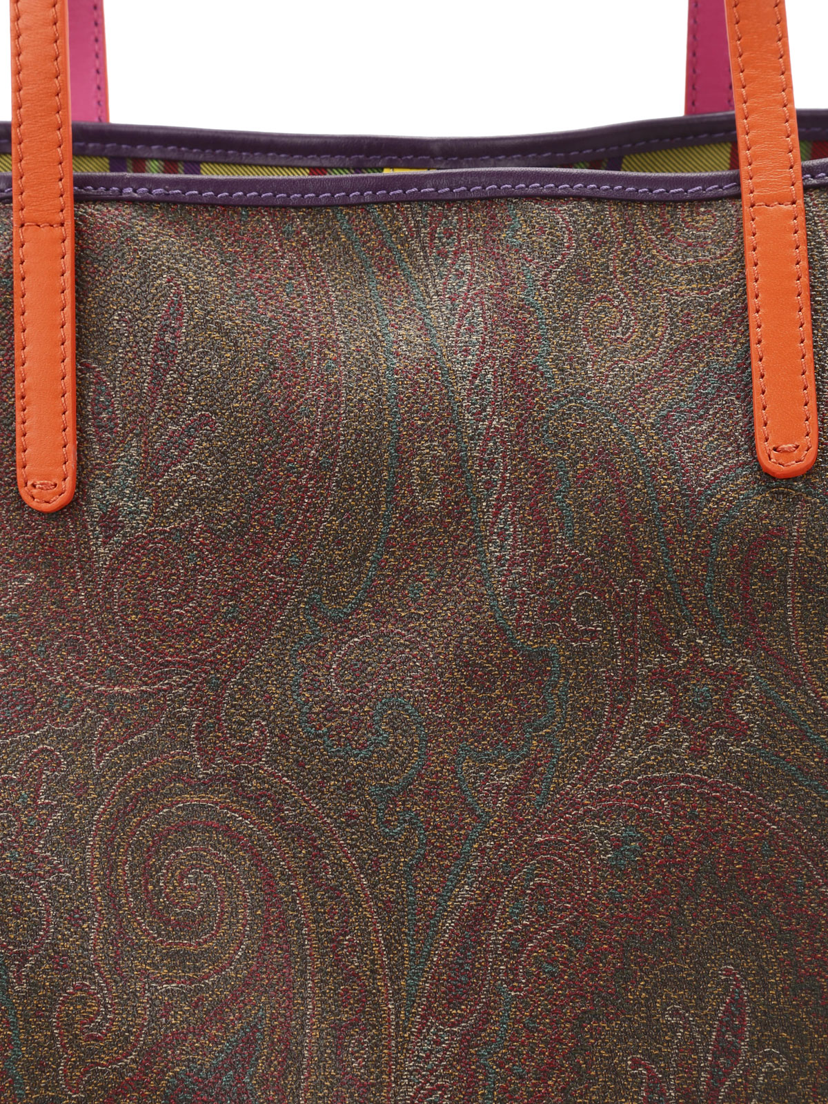 Totes bags Etro - Paisley pattern and fluo trims tote - 0B3751310601