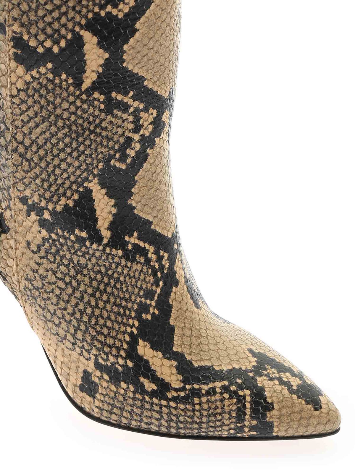 Paris Texas Snake print boot in beige - Women | PX206PITONE180BEIGE