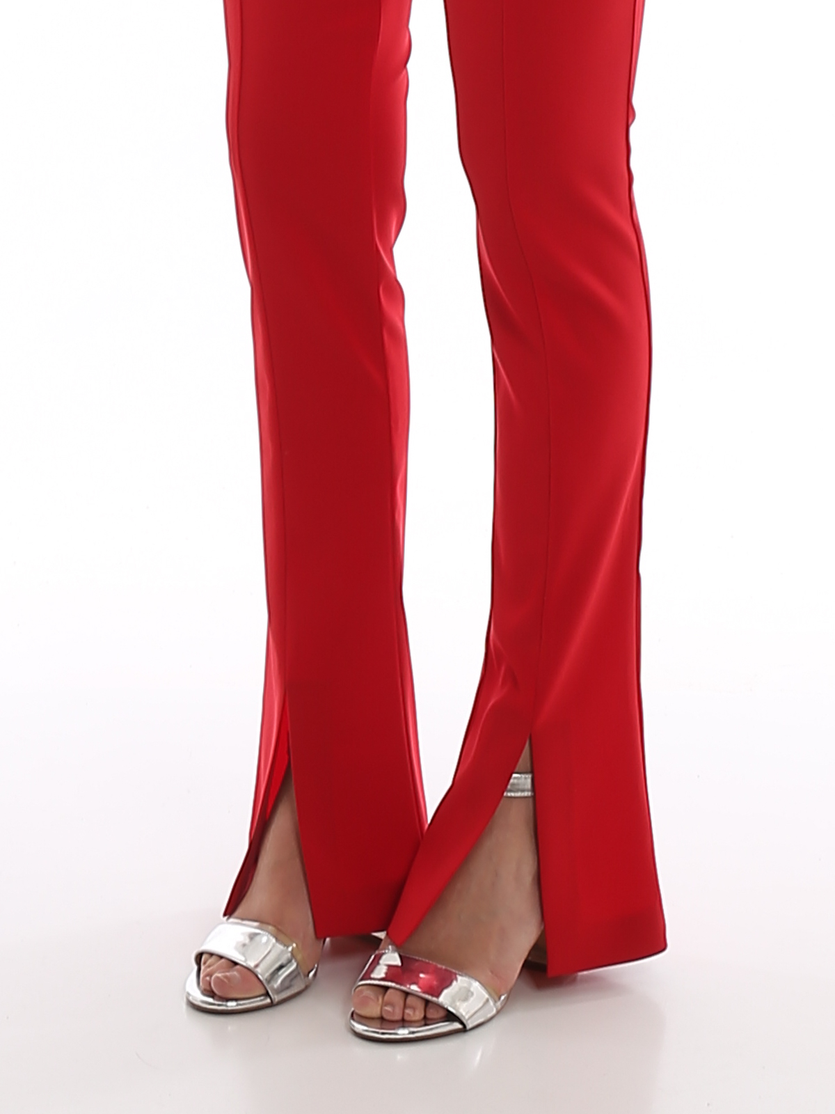 Patrizia Pepe Bottom slit pants - Red - Women | 8P0274A6F5R670