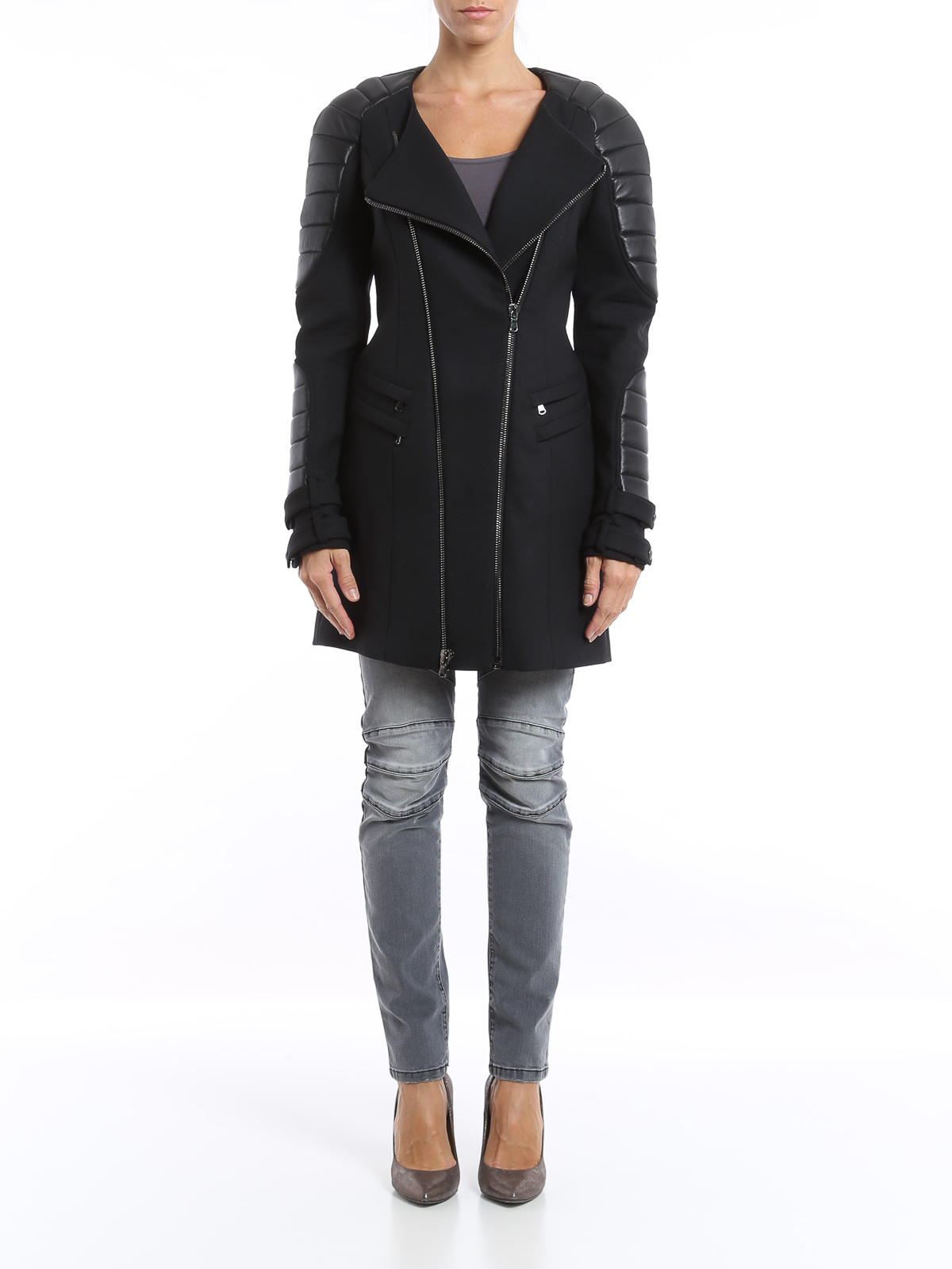 Short coats Pierre Balmain - Padded shoulders coat - FP23140A305