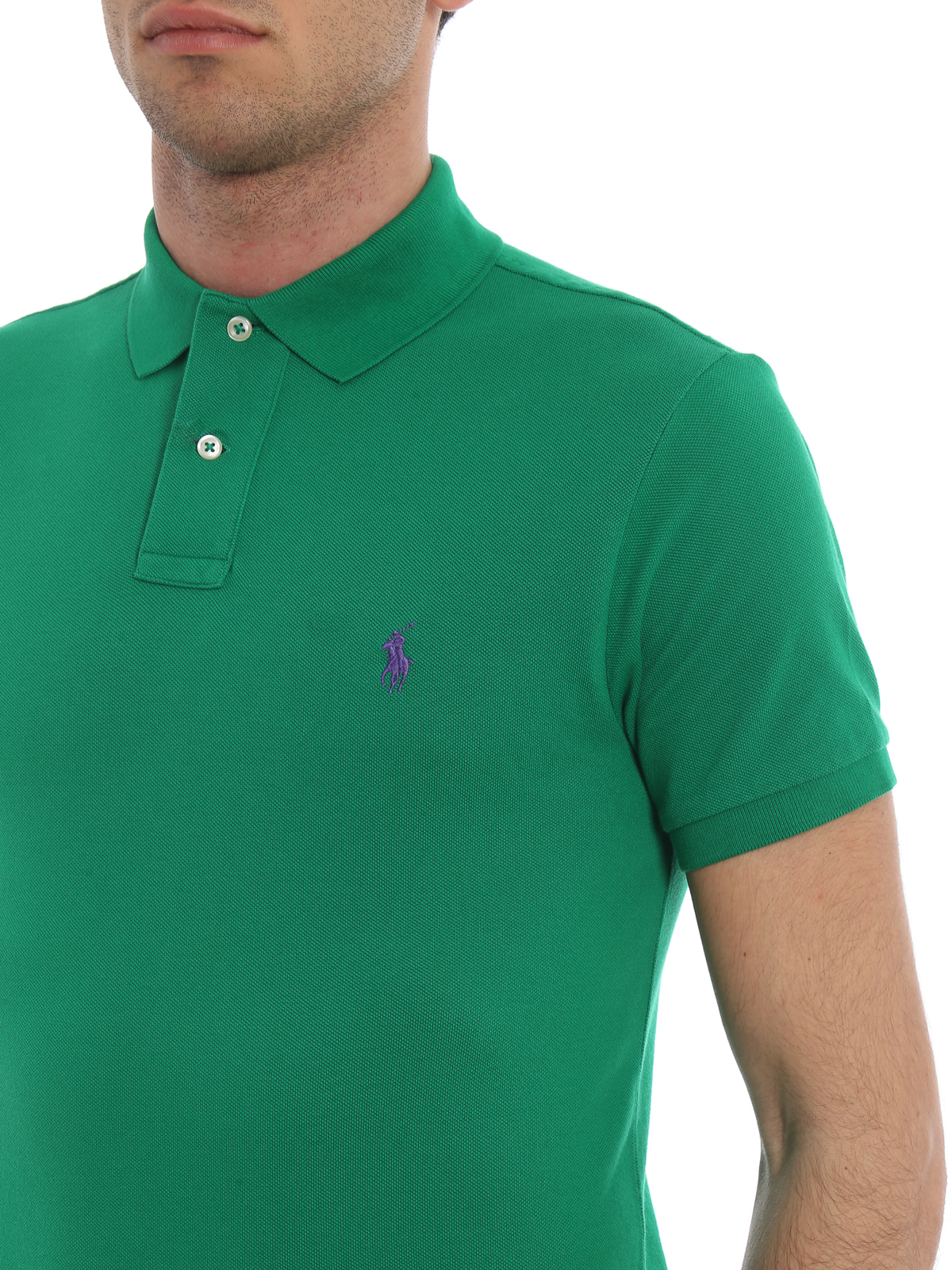 Polo Ralph Lauren Classic green pique cotton polo shirt | 710536856166