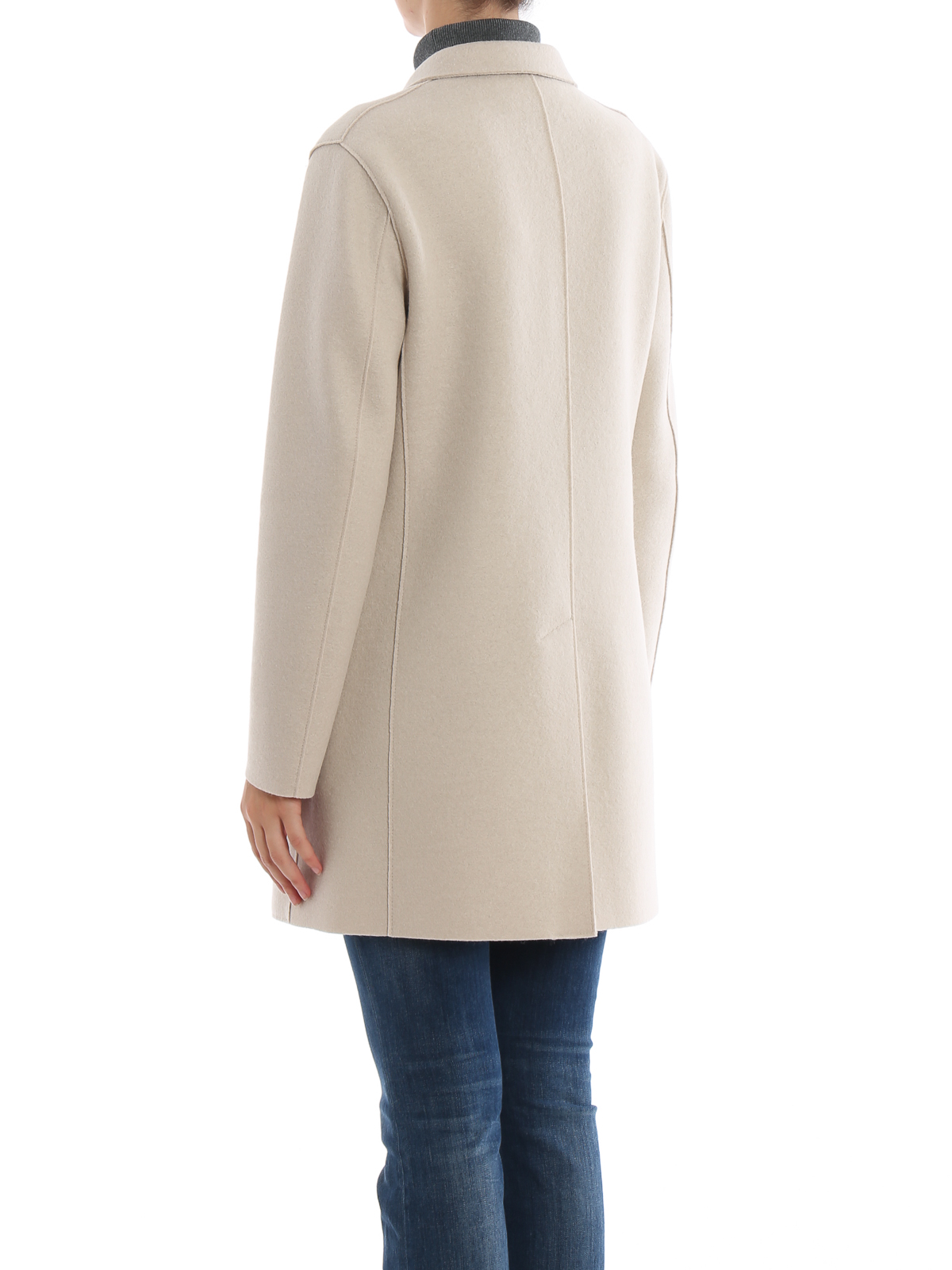 Short coats Harris Wharf London - Pressed wool double breasted coat ...