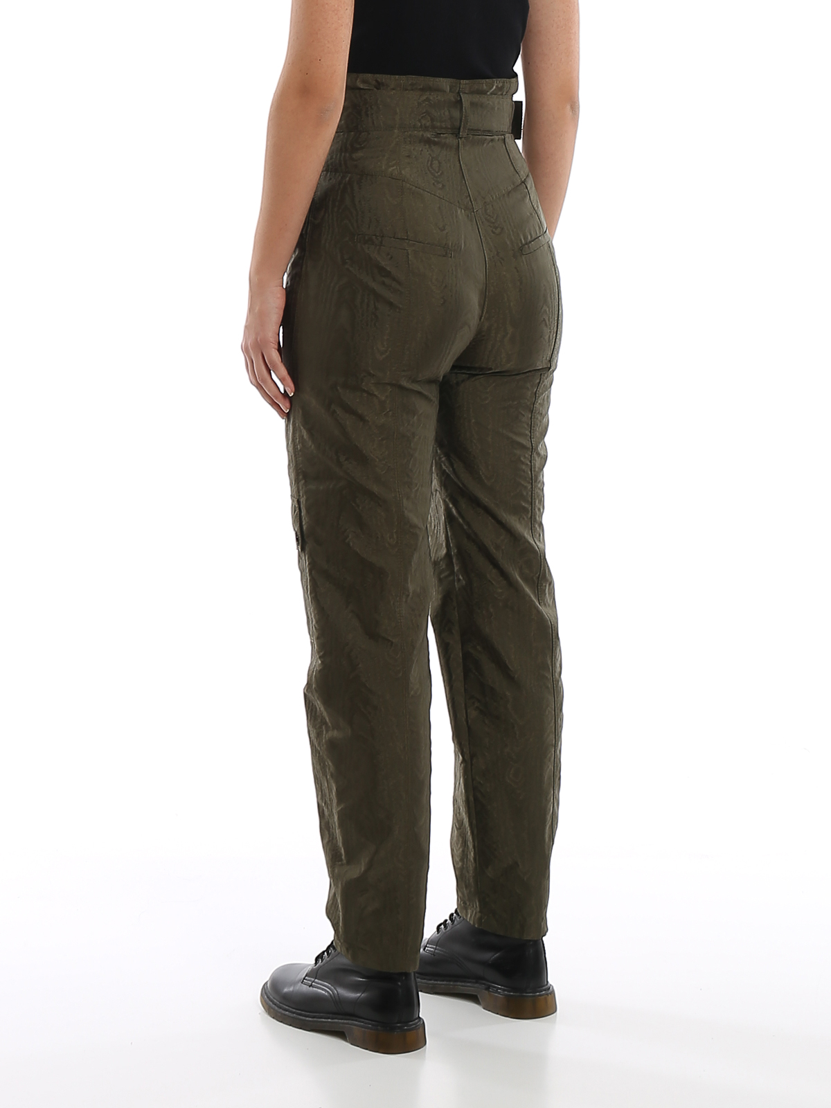 Pinko Quadratino cargo pants - Dark Green - Women | 1B14D47984X22