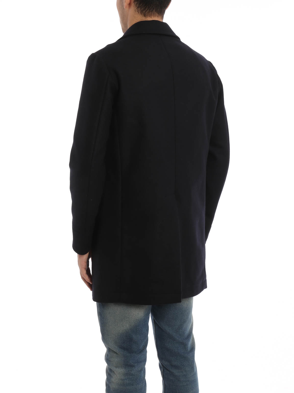 The Gigi Reno wool blend unstructured coat - Dark Blue | E500700