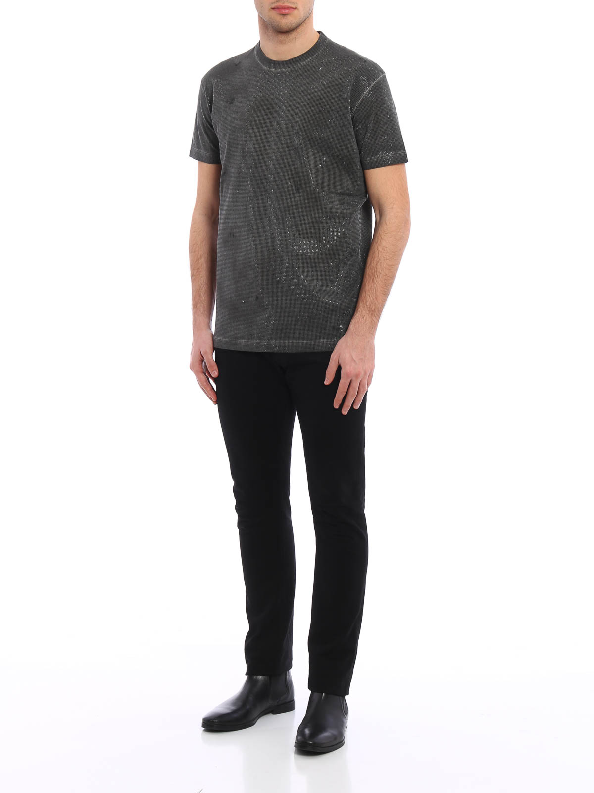 Dsquared2 Rhinestone spotted T-shirt - Men | S74GD0231S22427002F