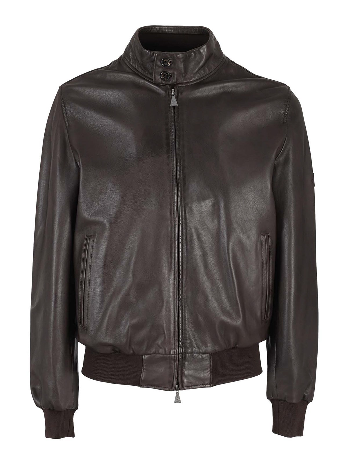 Leather jacket Roy Roger's - Smooth leather jacket - JACKETBARRACUDAMARRONE