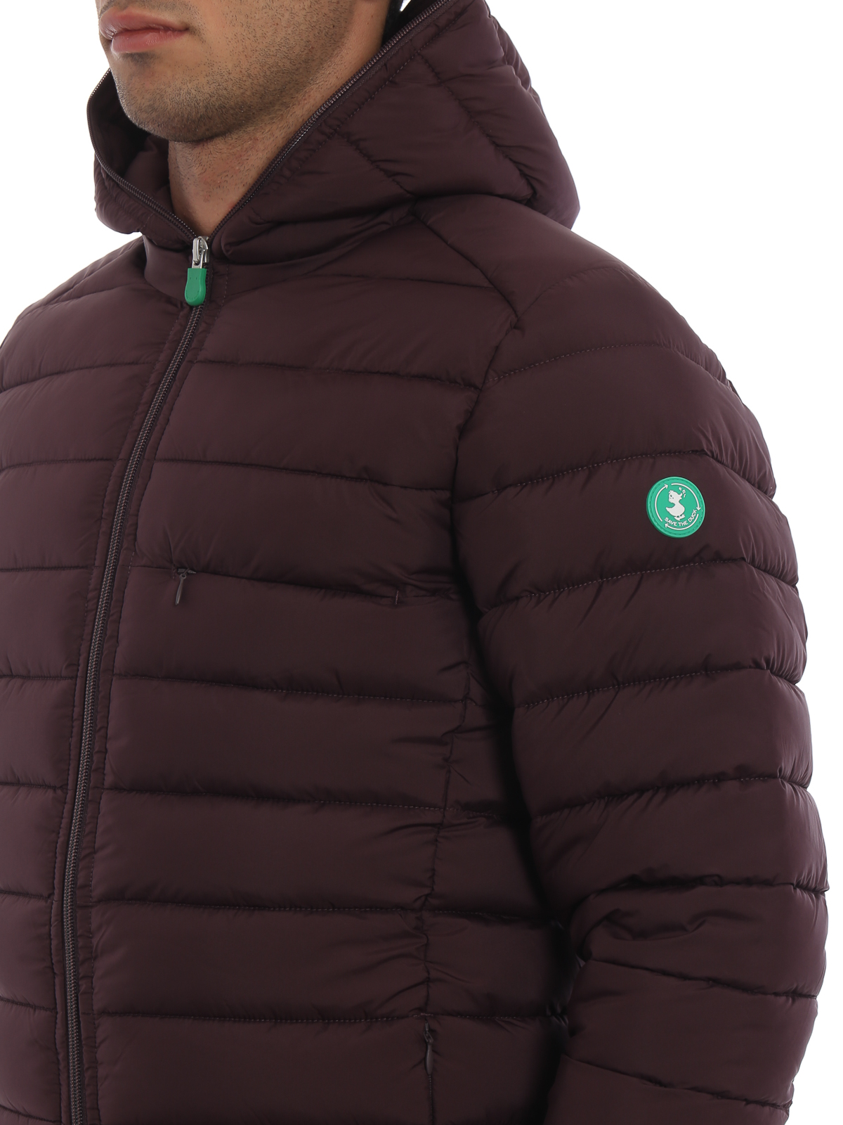 Save the Duck Recycled burgundy puffer jacket | D3712MRECY701250