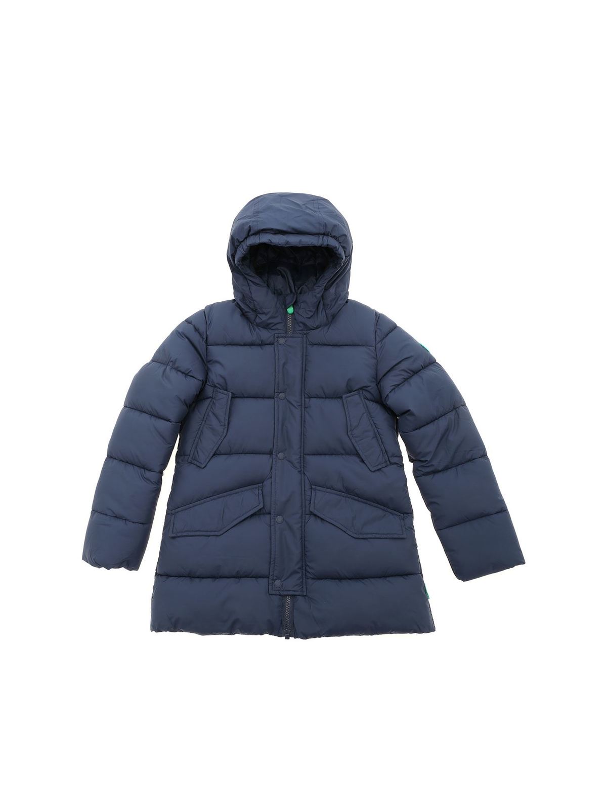 Save the Duck Blue down jacket featuring hood | J3014BRECYY00009