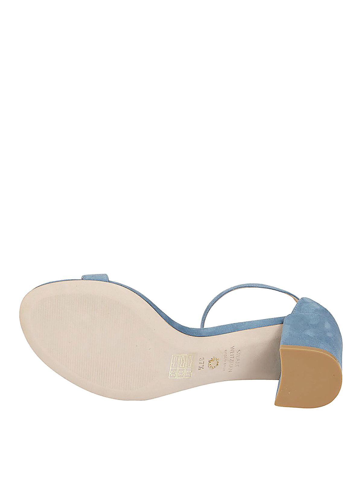 Stuart Weitzman Simple light blue suede sandals | SIMPLESUEDECERULEAN