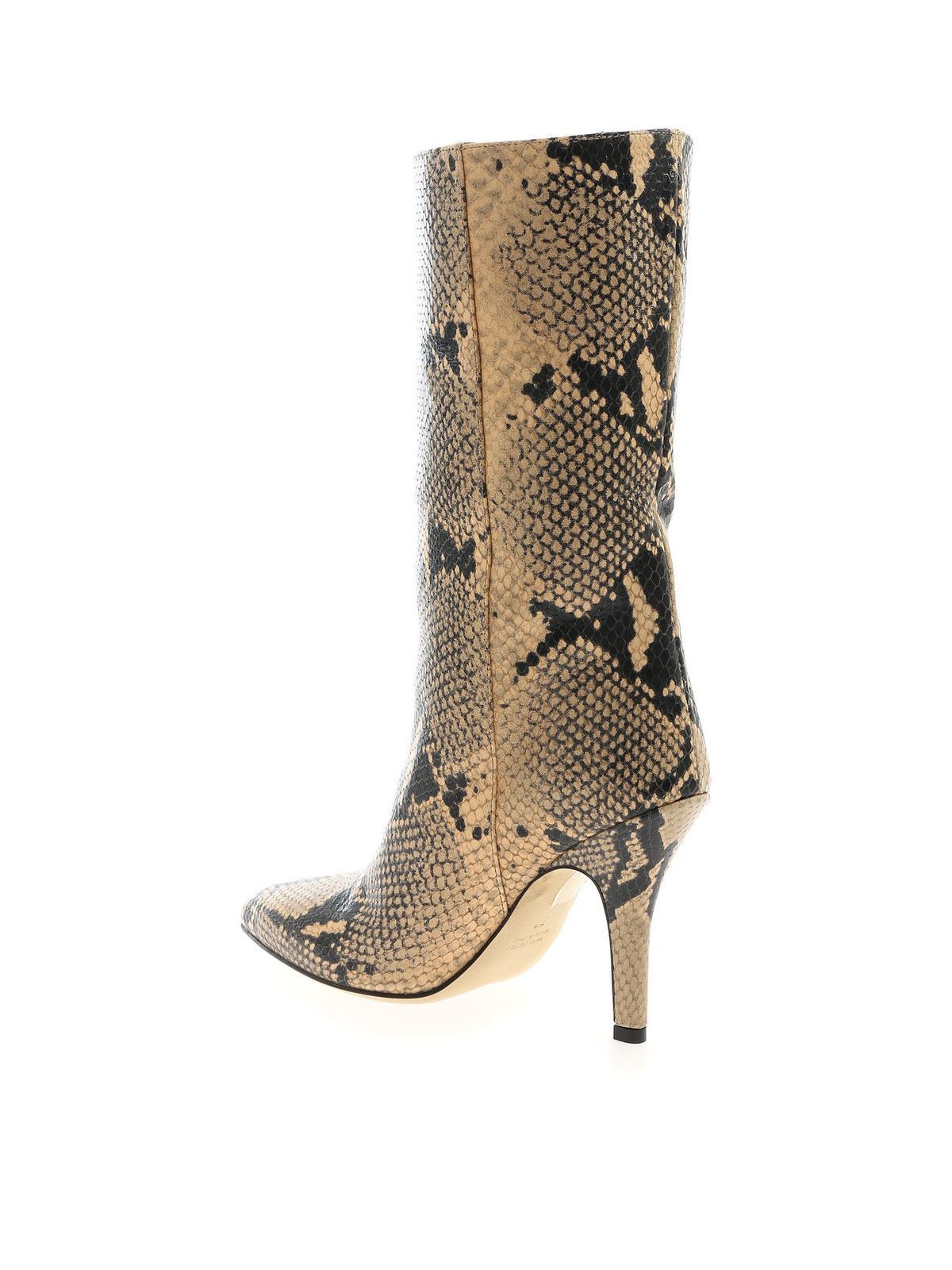 Paris Texas Snake print boot in beige - Women | PX206PITONE180BEIGE