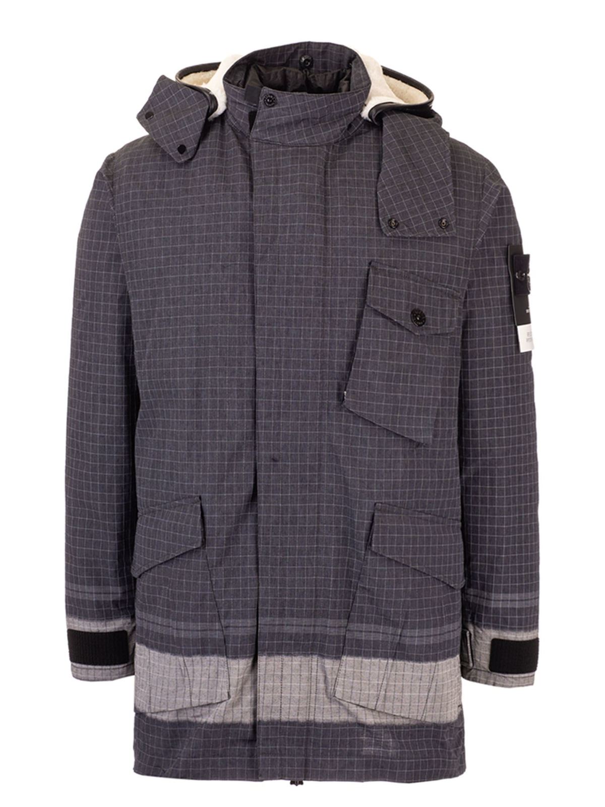 Casual jackets Stone Island - Reflective Ripstop Chiné Jacket in black ...