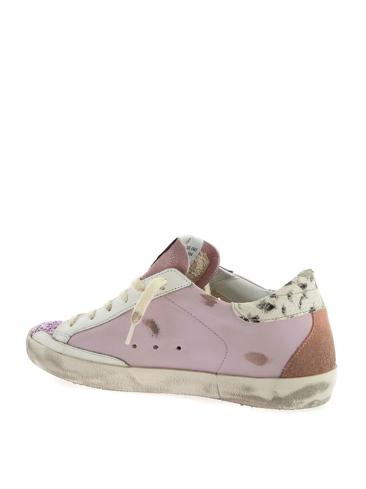 Trainers Golden Goose - Superstar pink sneakers with rhinestones ...