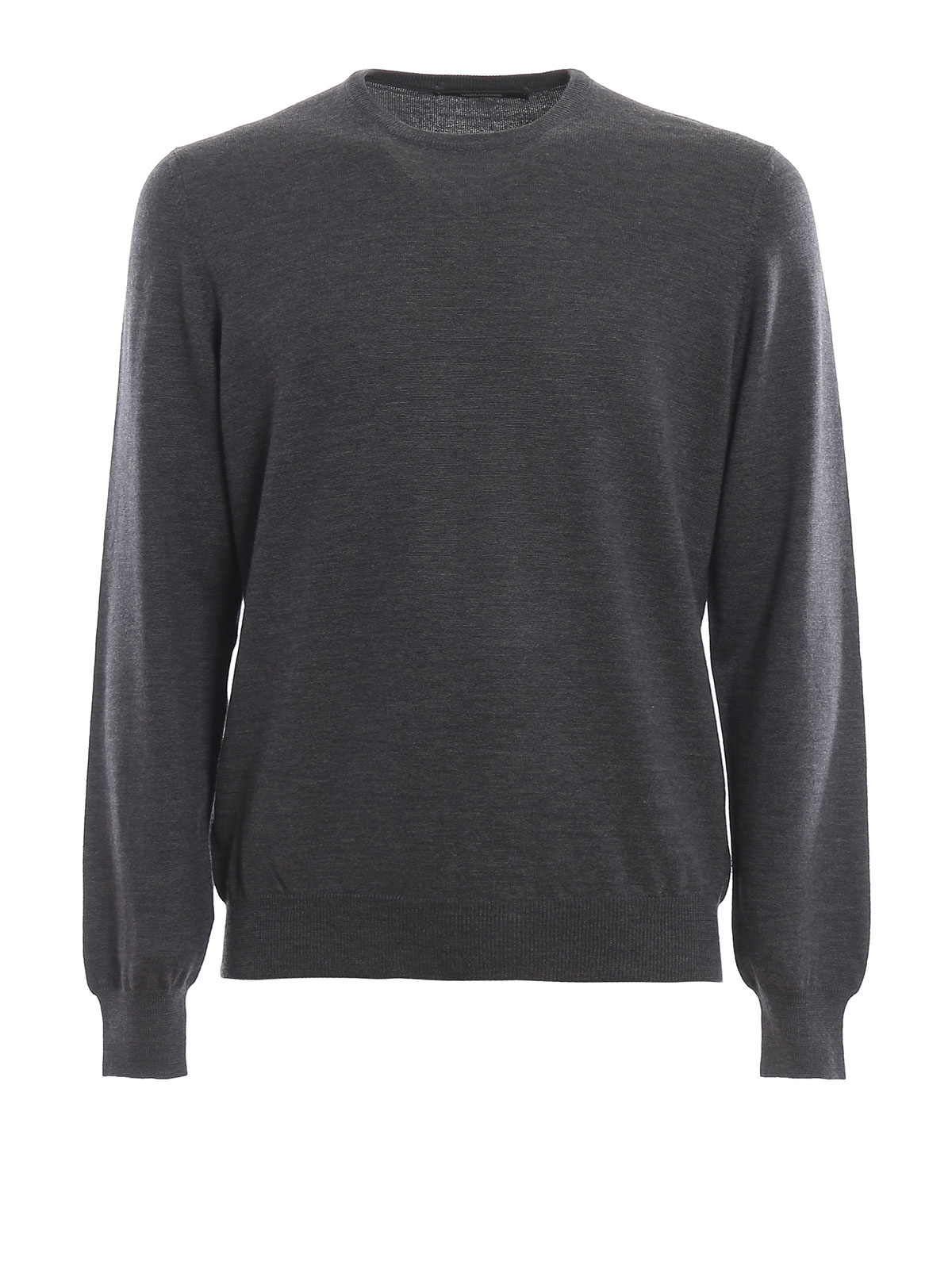 Crew necks Tagliatore - Dark grey worsted wool sweater - MARLEY567GSI190298