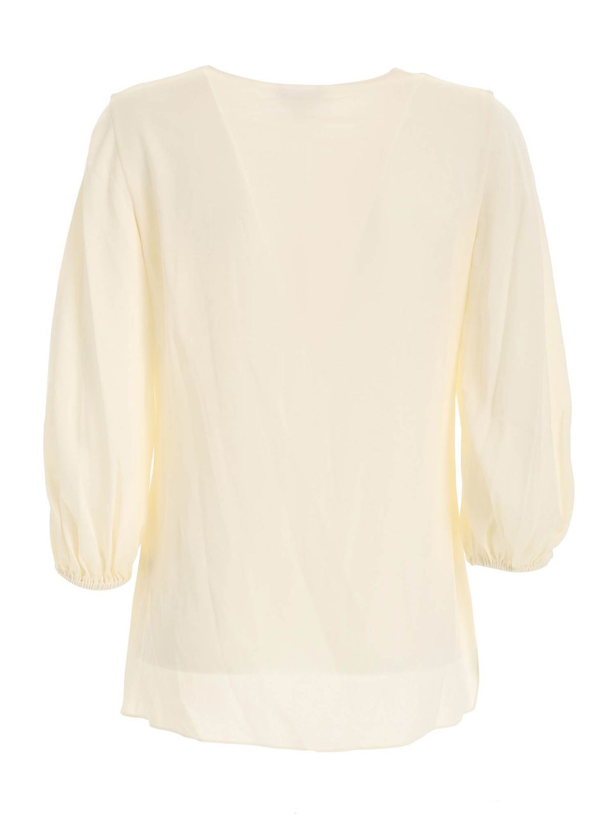Theory Volume blouse in cream color - Cream - Women | K0602503IVORY
