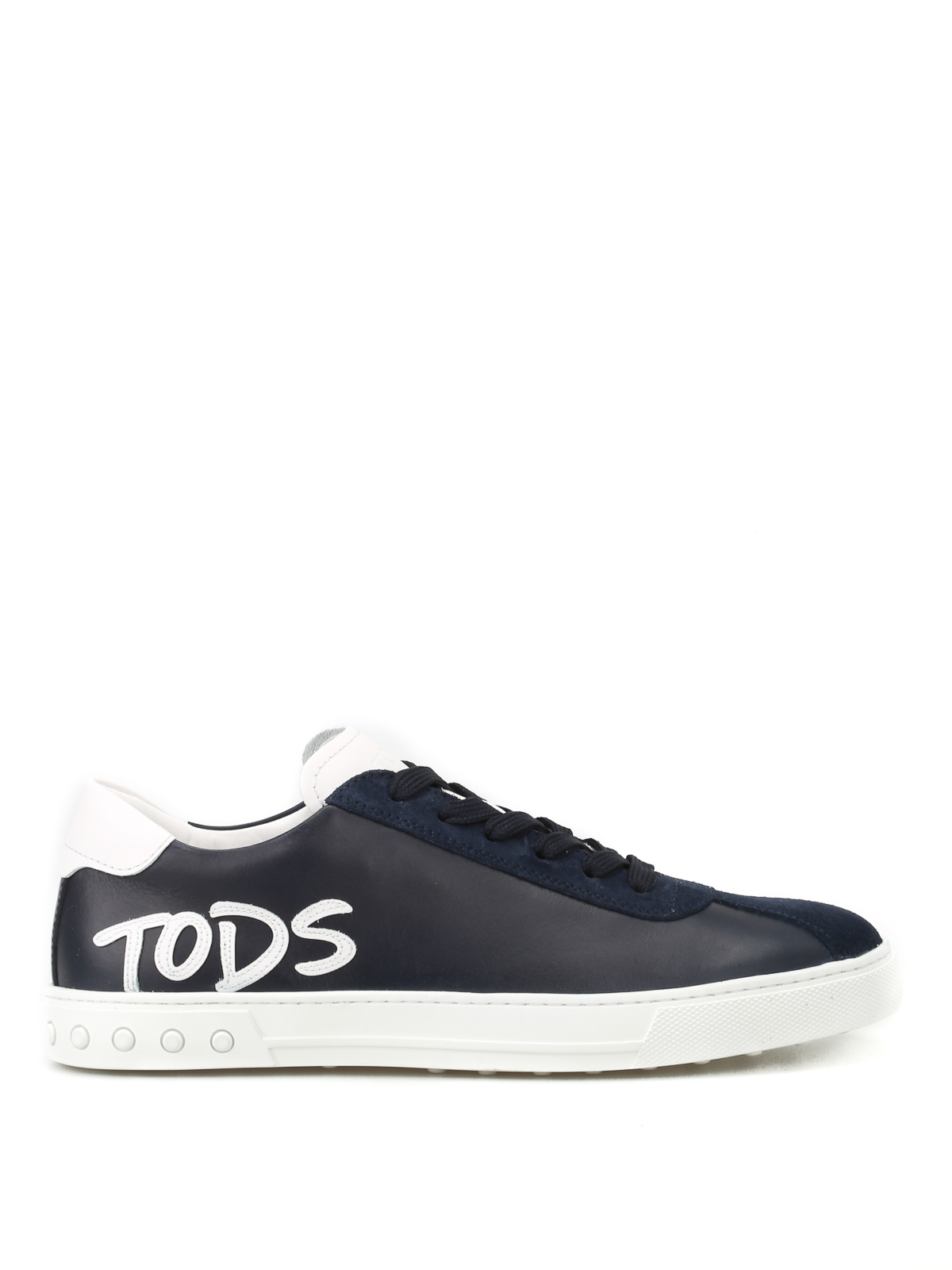 Tod's Logo Patch blue leather sneakers - Men | XXM0XY0Y170IXM0ZWR