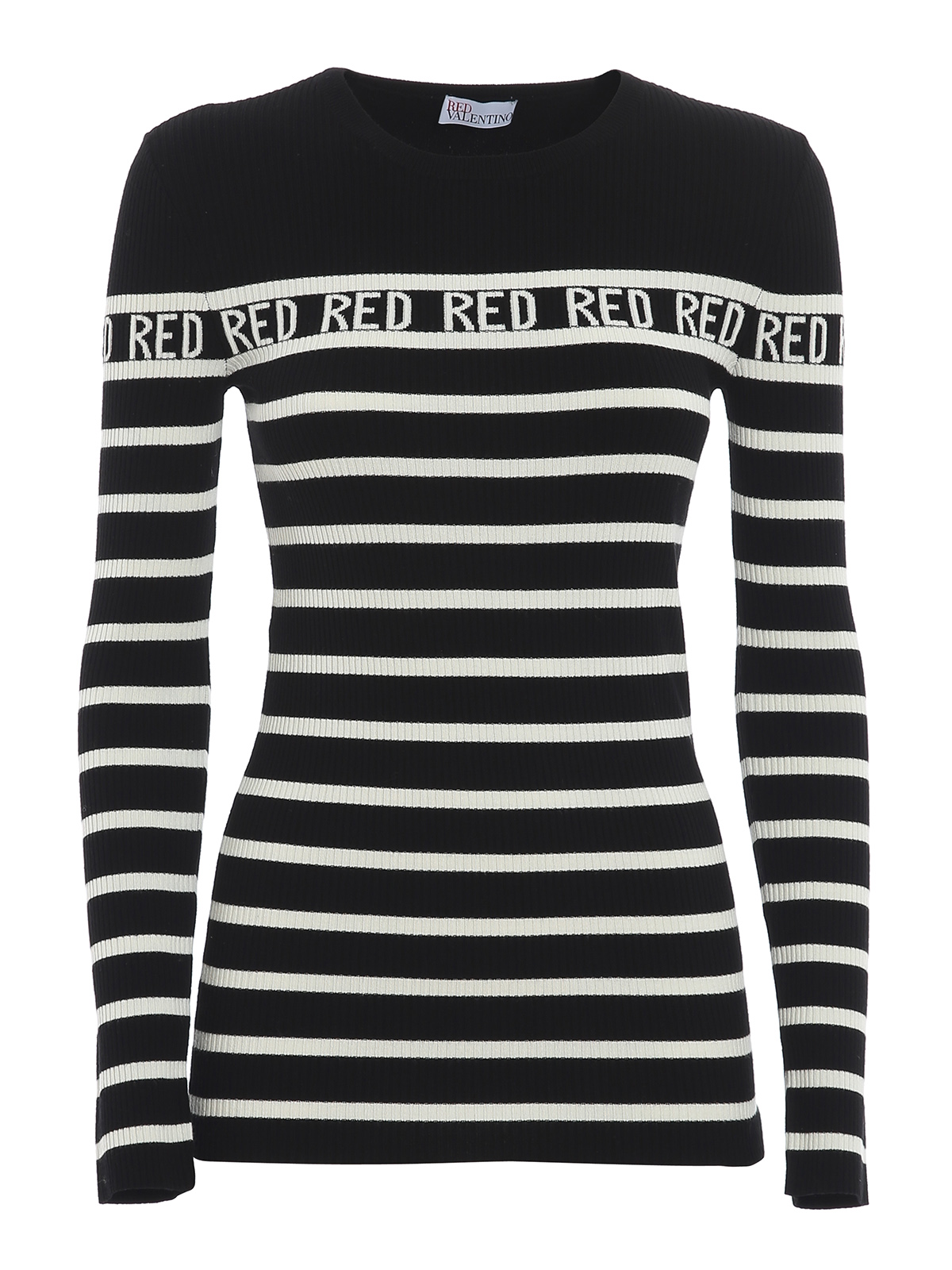 Crew necks Valentino Red - Striped jumper - UR3KC01M58H0MG | thebs.com
