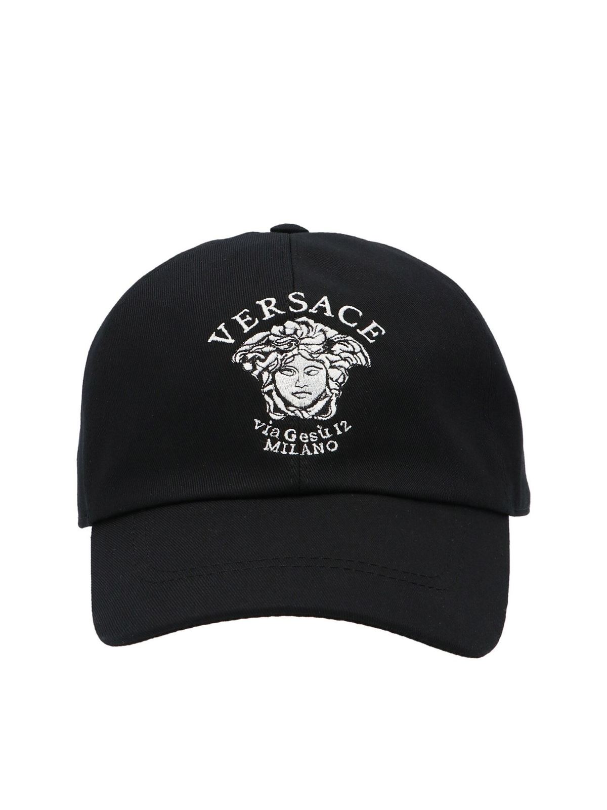 Versace Logo embroidery cap in black - Black | ICAP0081F006471B000