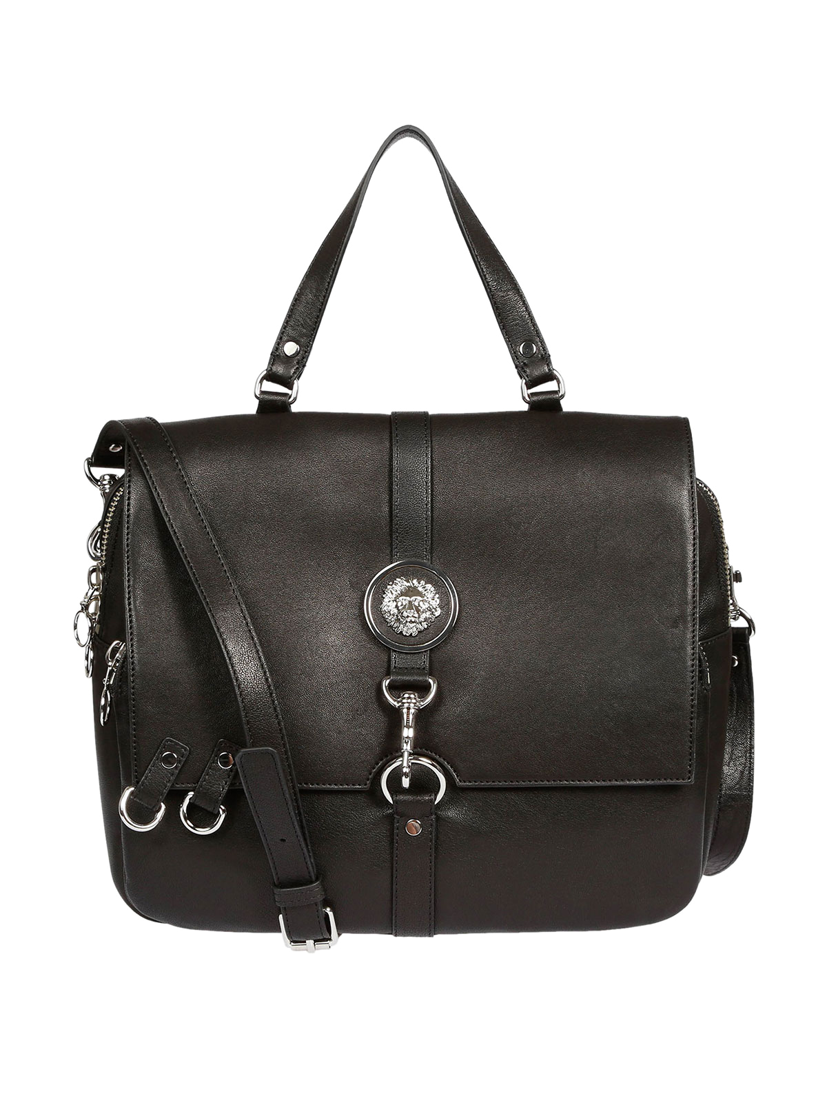 Shoulder bags Versus Versace - LION HEAD DETAIL LEATHER SATCHEL ...