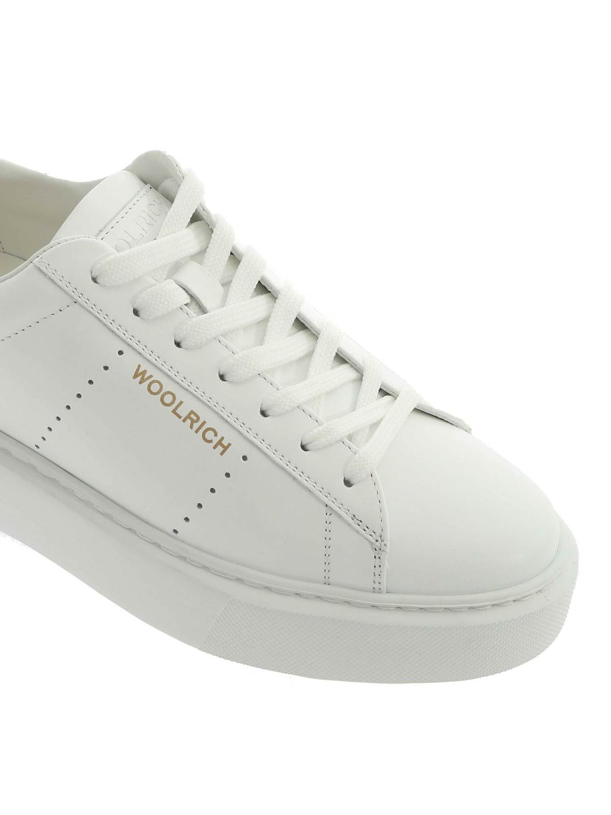 Woolrich Golden logo sneakers in white - White | WFW2010734040