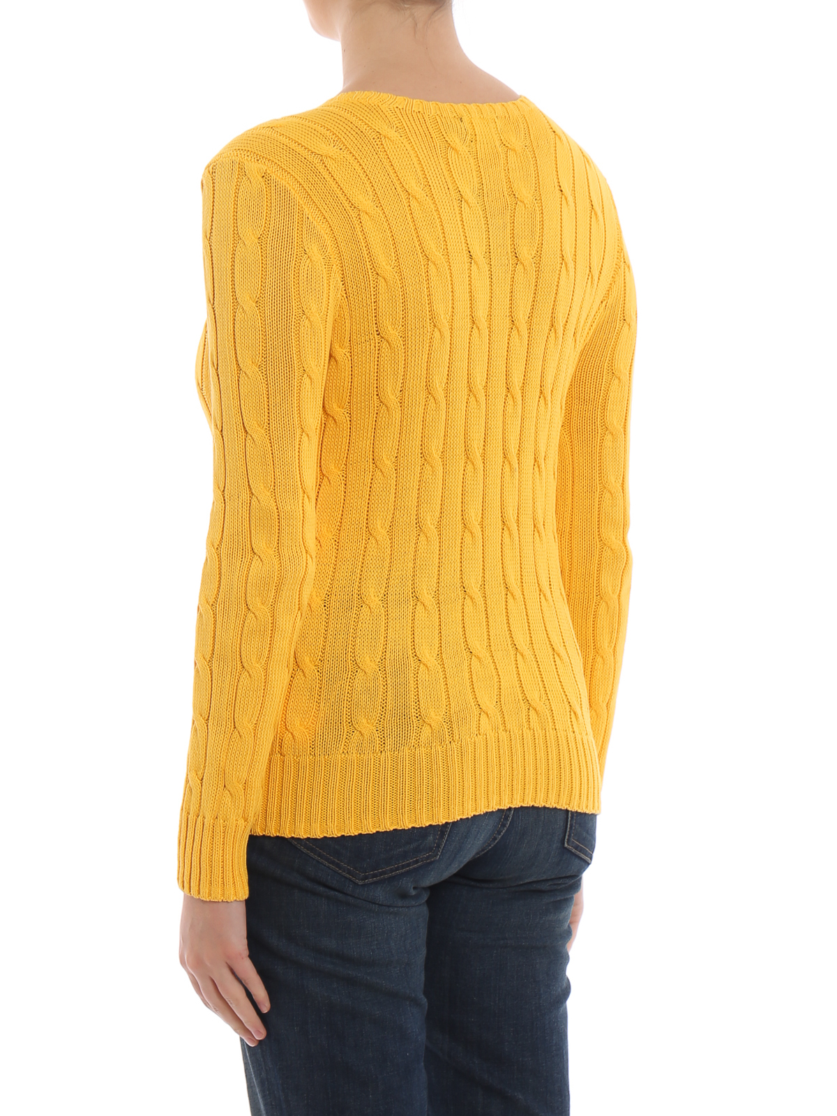 Polo Ralph Lauren Yellow twist knit cotton sweater | 211580009066