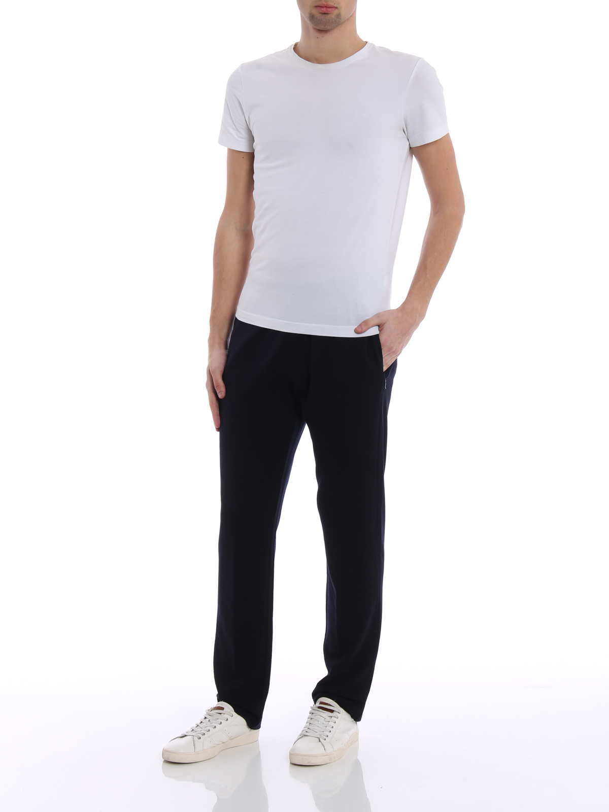 Z Zegna Wool jersey jogger pants - Dark Blue - Men | V8475ZZTP60B09