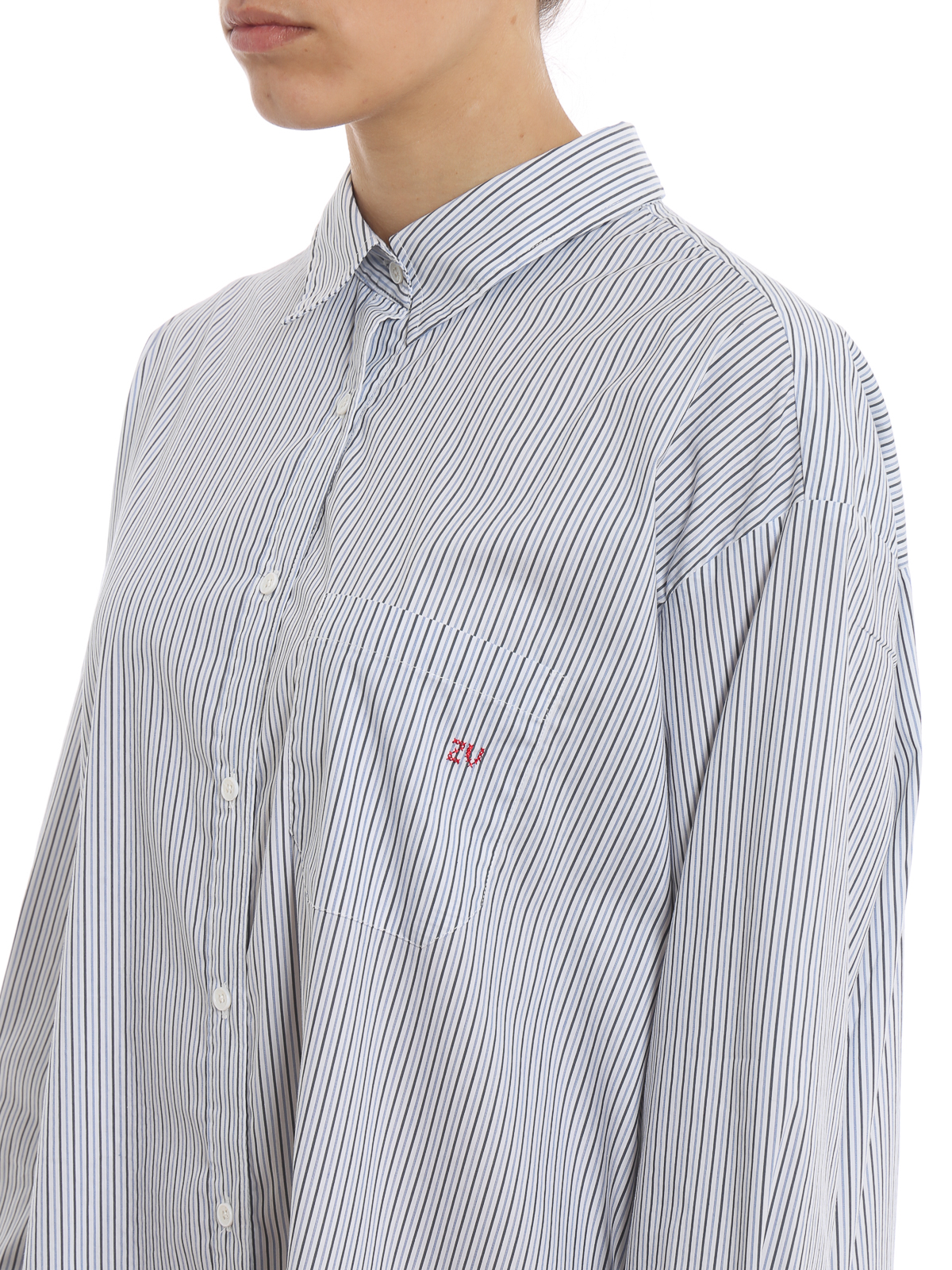 Zadig&Voltaire Resley Rayee striped shirt dress | SHCC0401FBLU